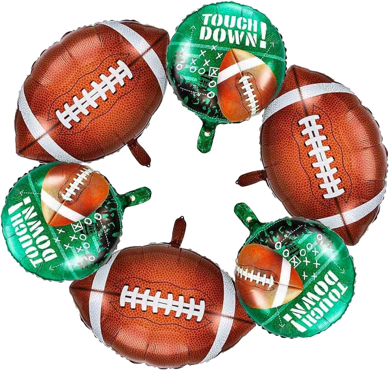 Amazon.com: 6 Pieces Football Balloons Set, 3 Pieces Football Field ...