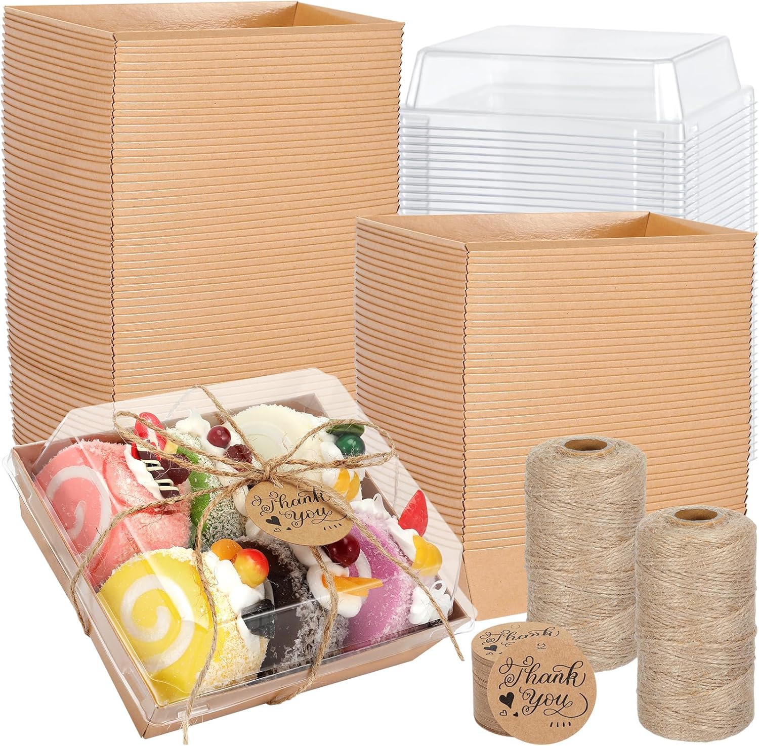 Amazon.com: JuneHeart Paquete de 100 cajas de papel para embutidos con ...