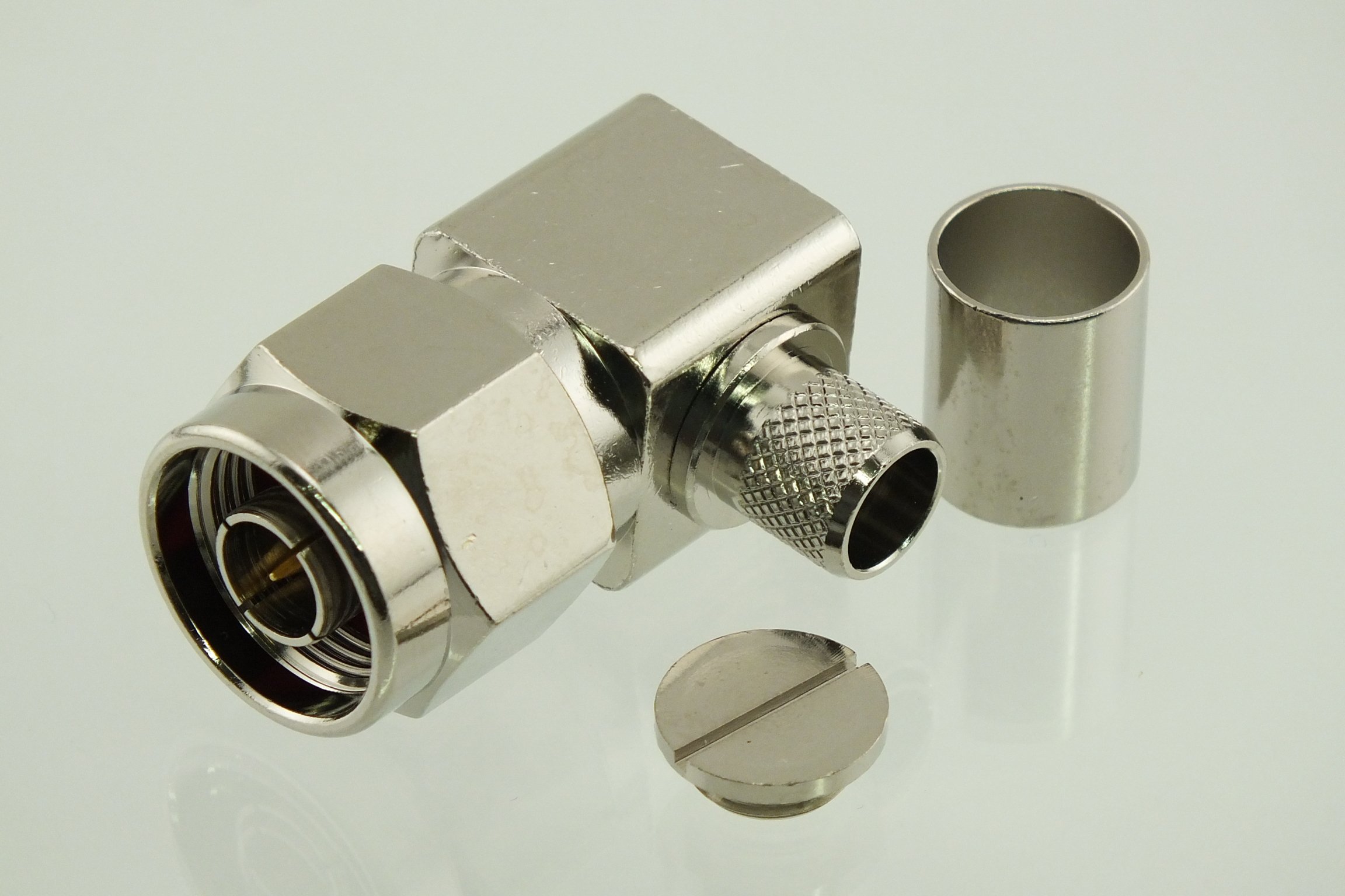 Amazon.com: W5SWL Brand Premium Series N Male Crimp Right Angle HEX ...