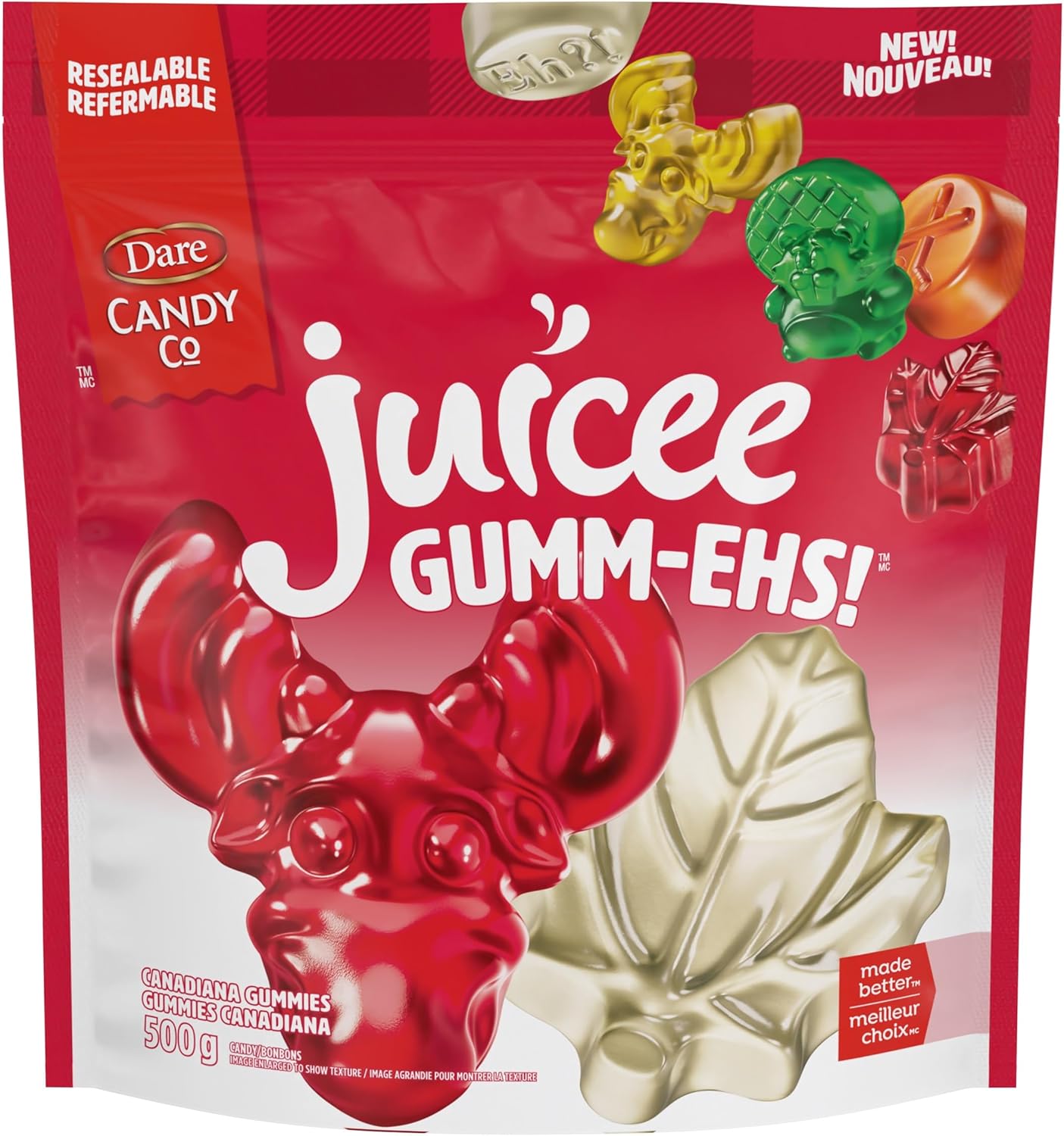 Dare Juicee Gumm-Ehs - Mixed Fruit Gummy Candy in Fun Shapes, Gluten ...