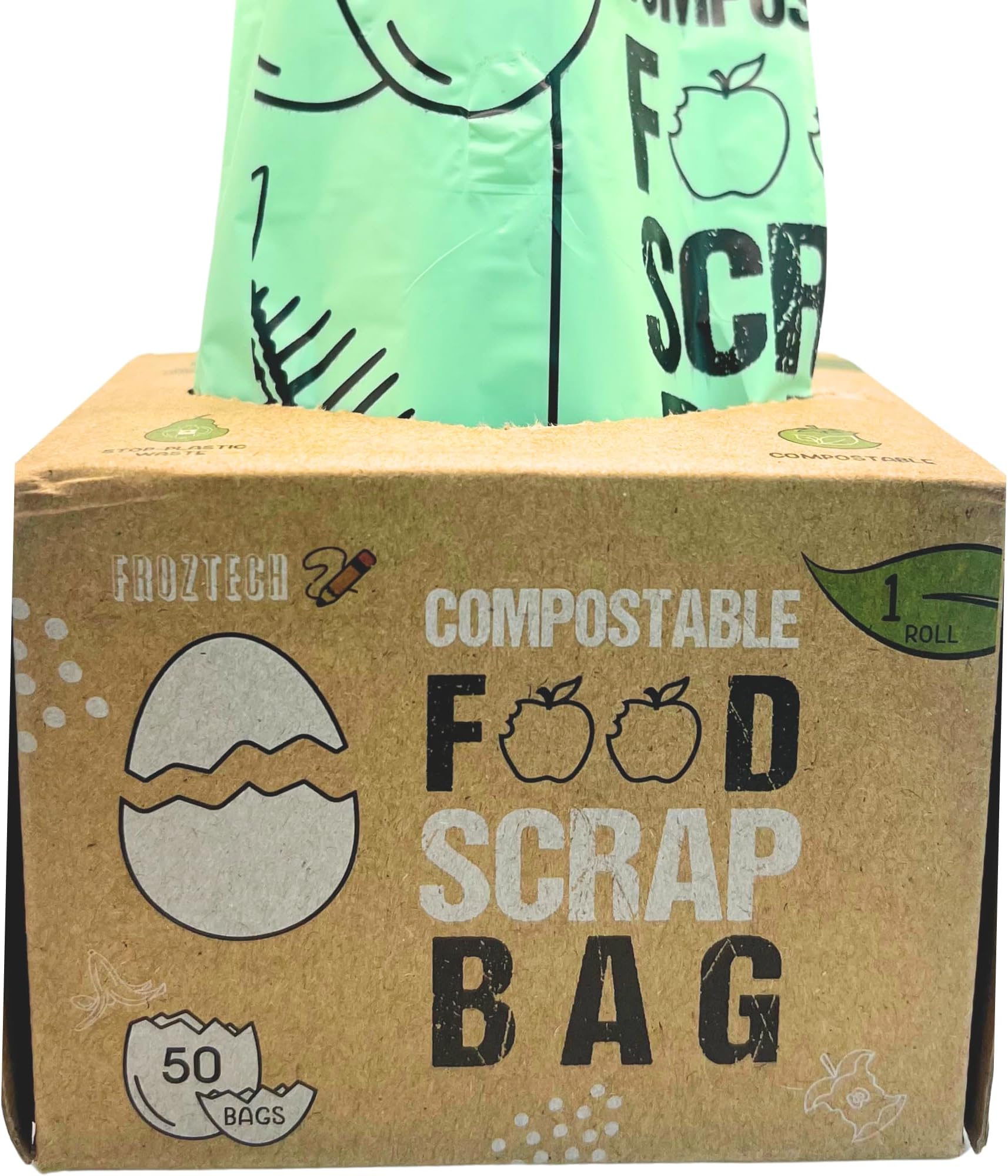 Amazon.com: Compostable Trash Bags for Kitchen Compost Bin - Fits 1, 1. ...