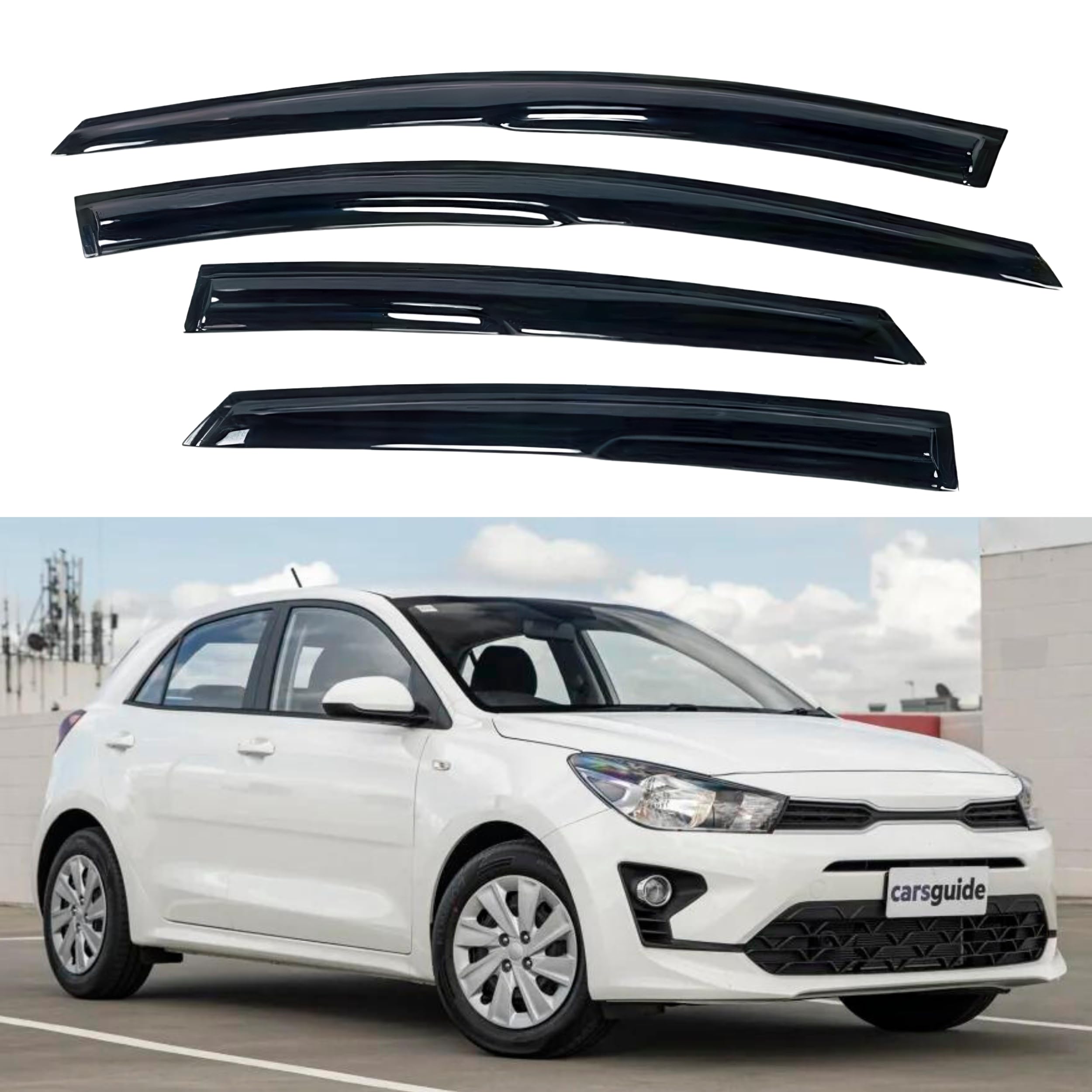 Amazon.com: IG Window Visor Compatible with Kia Rio 2018-2023 Hatchback ...