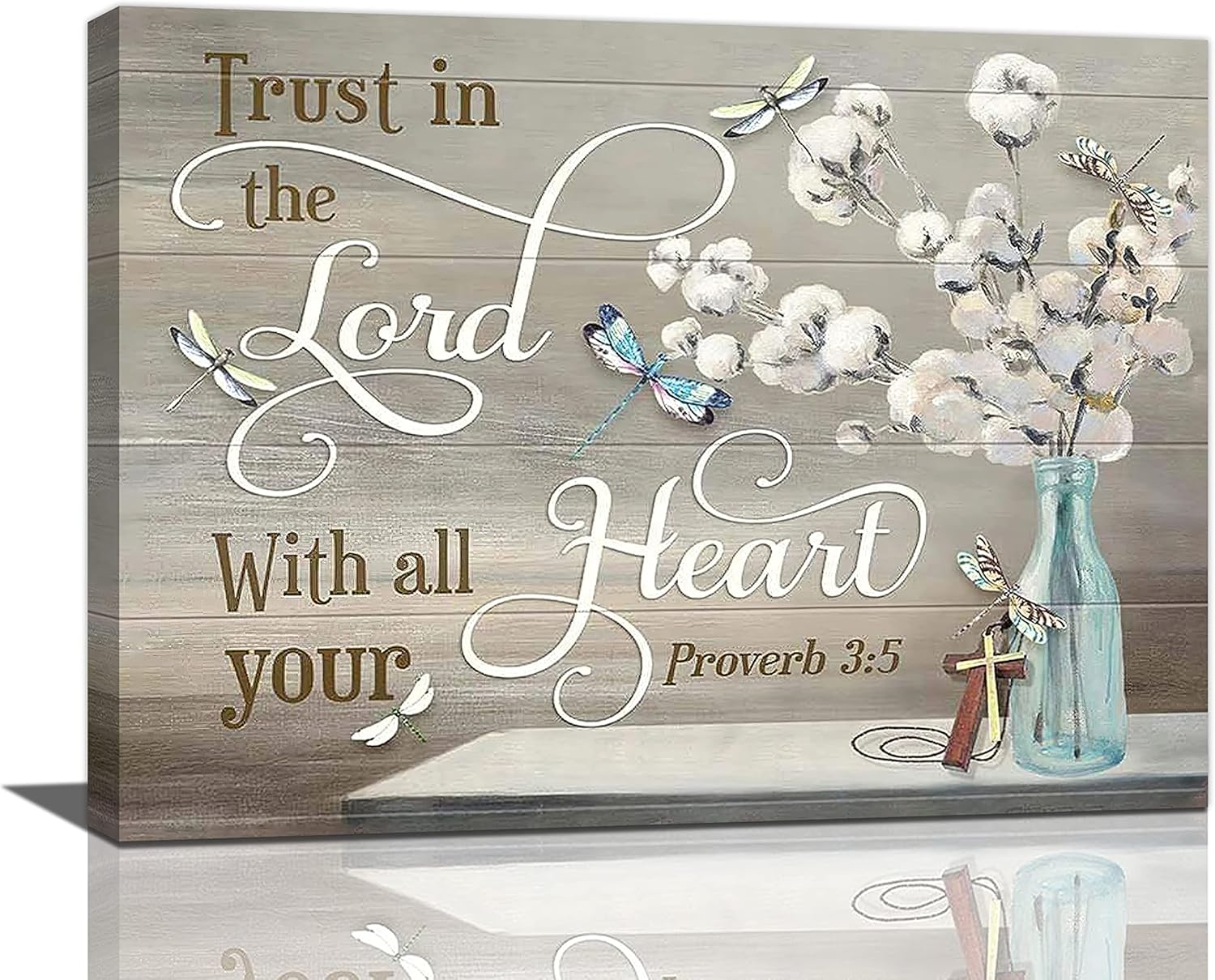 Amazon.com: yerretin Christian Bible Verse Wall Art Religious Pictures ...