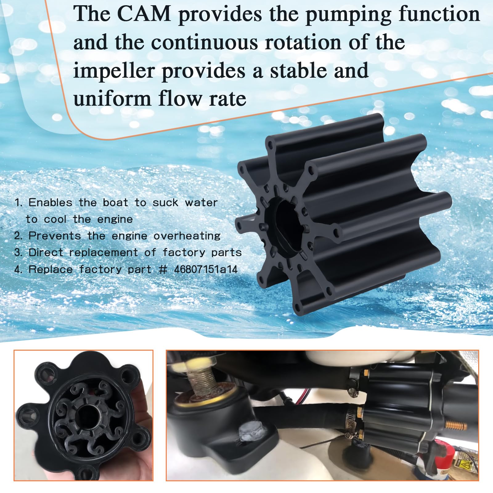 Snapklik.com : 46-807151A14 Water Pump Housing & Impeller Repair Kit ...