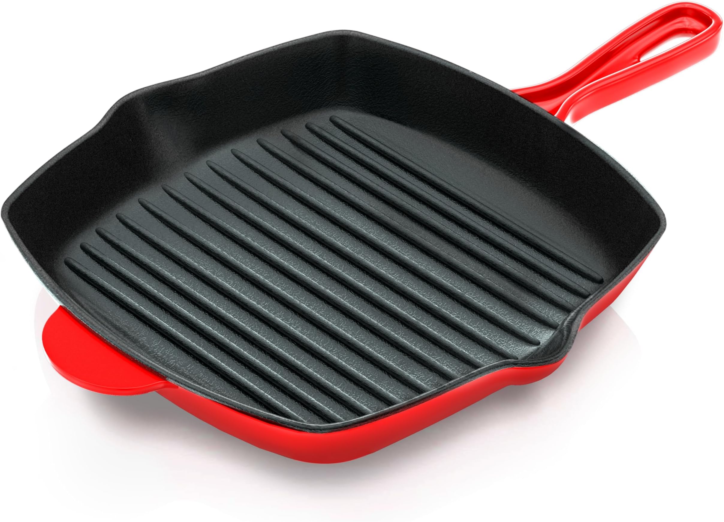Amazon.com: 11 Inch Non Stick Grill Pan Granite Coated with Pour Spout ...