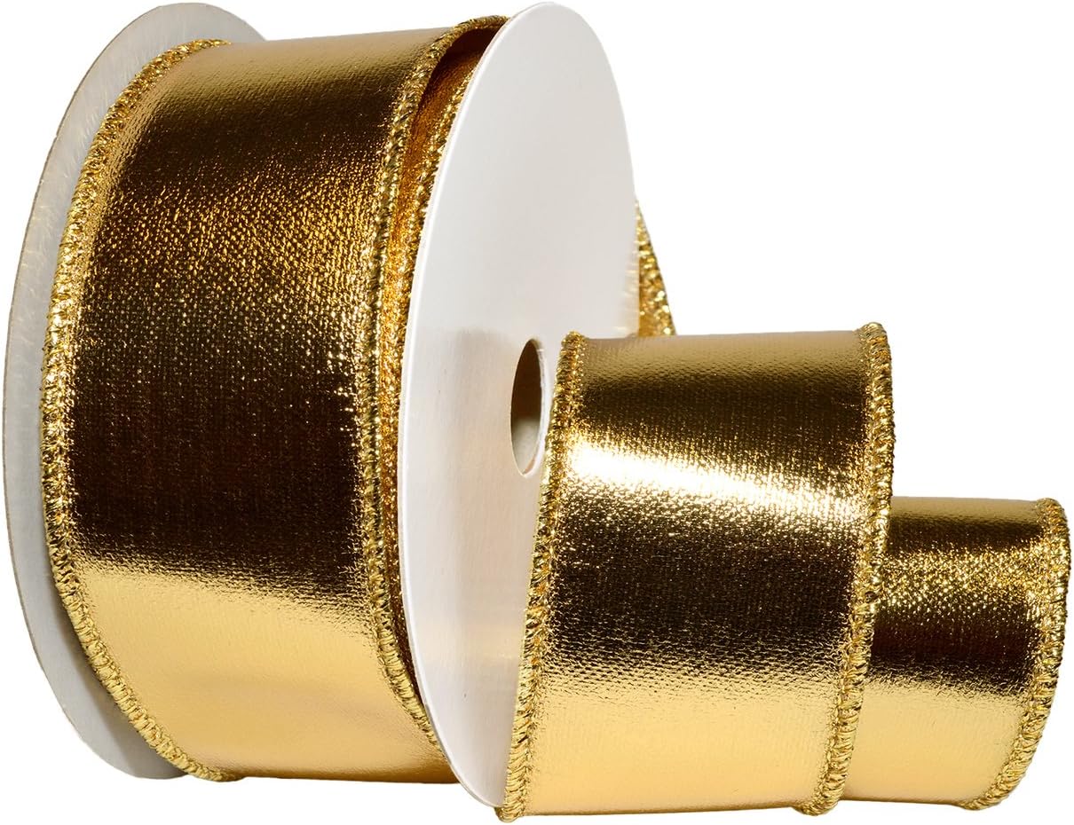 Amazon.com: Berwick Offray 4" Gold Brushed Glitter Ribbon