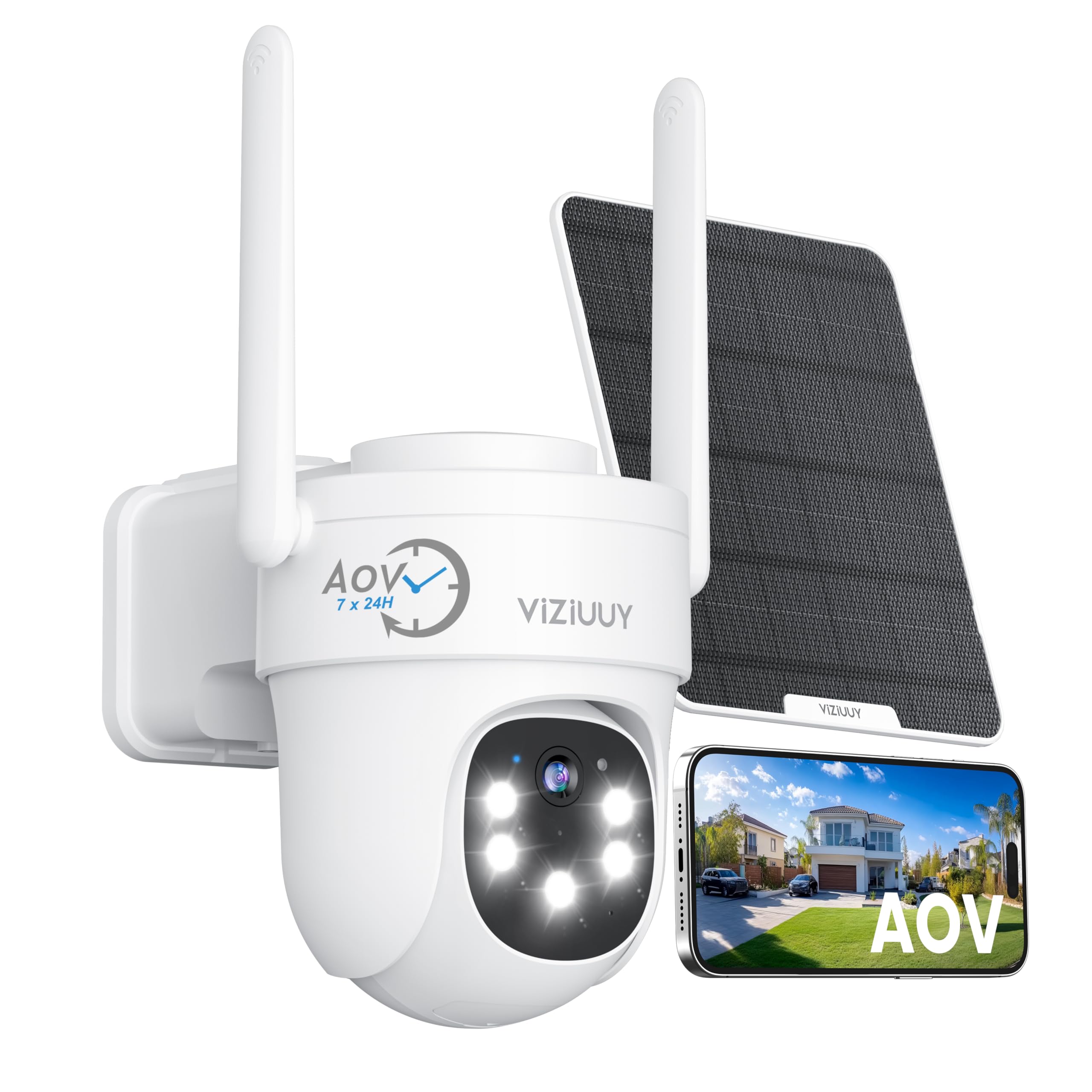 Amazon.com : VIZIUUY AOV Security Camera, 2K Continuous Recording ...