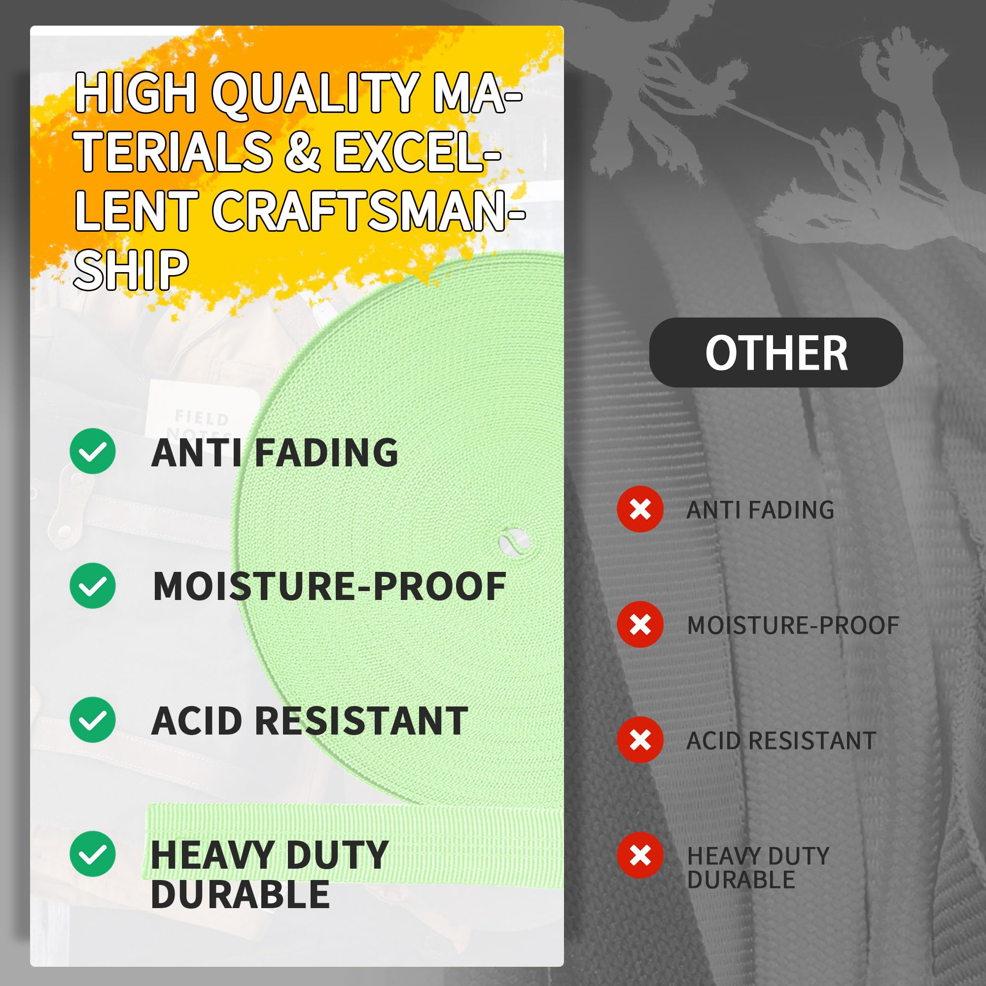 Snapklik.com : WEBSUKA Double-Sided Reflection Polyester Webbing Strap ...