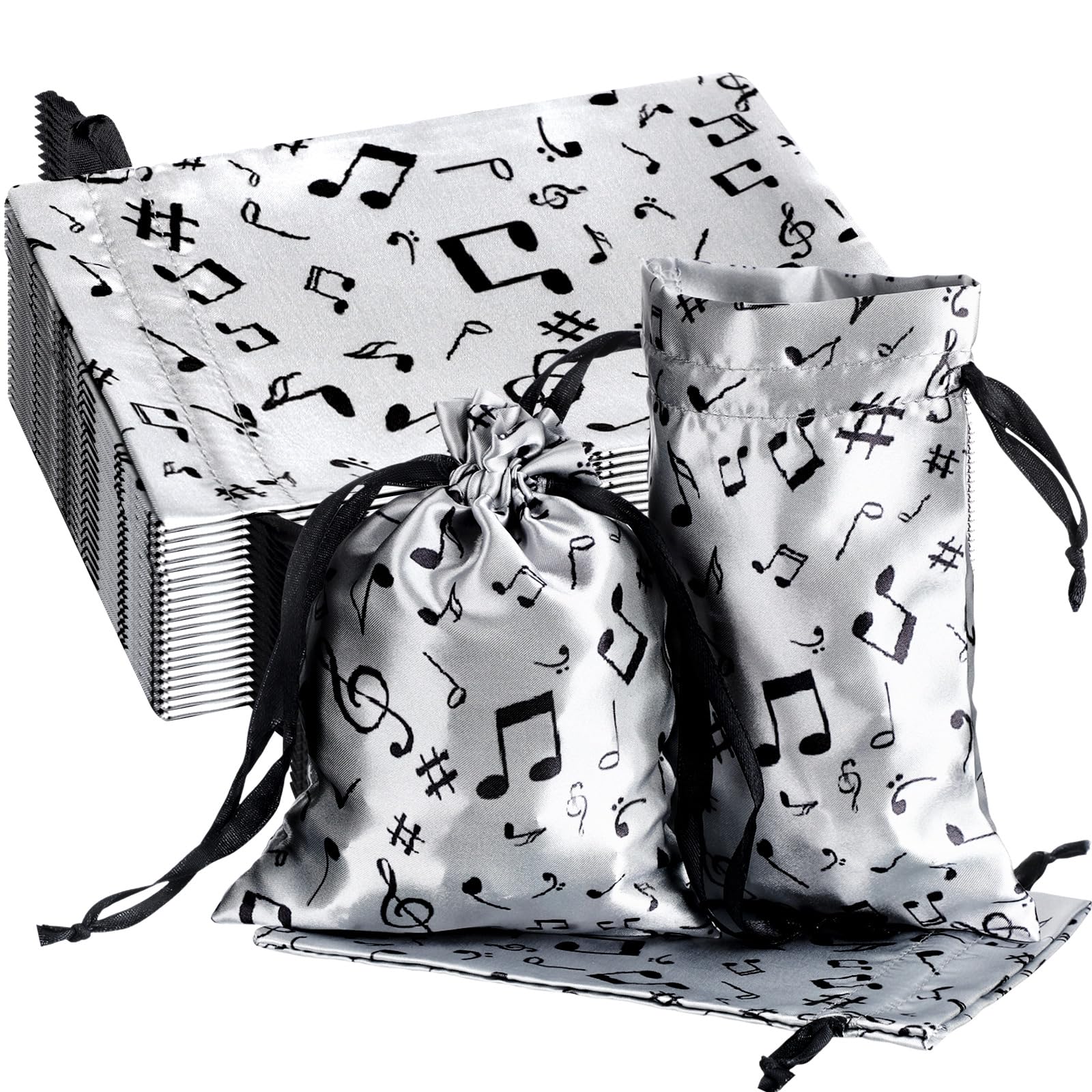 Amazon.com: Wesnoy 24 Pcs Music Notes Gift Bags Musical Note Drawstring ...