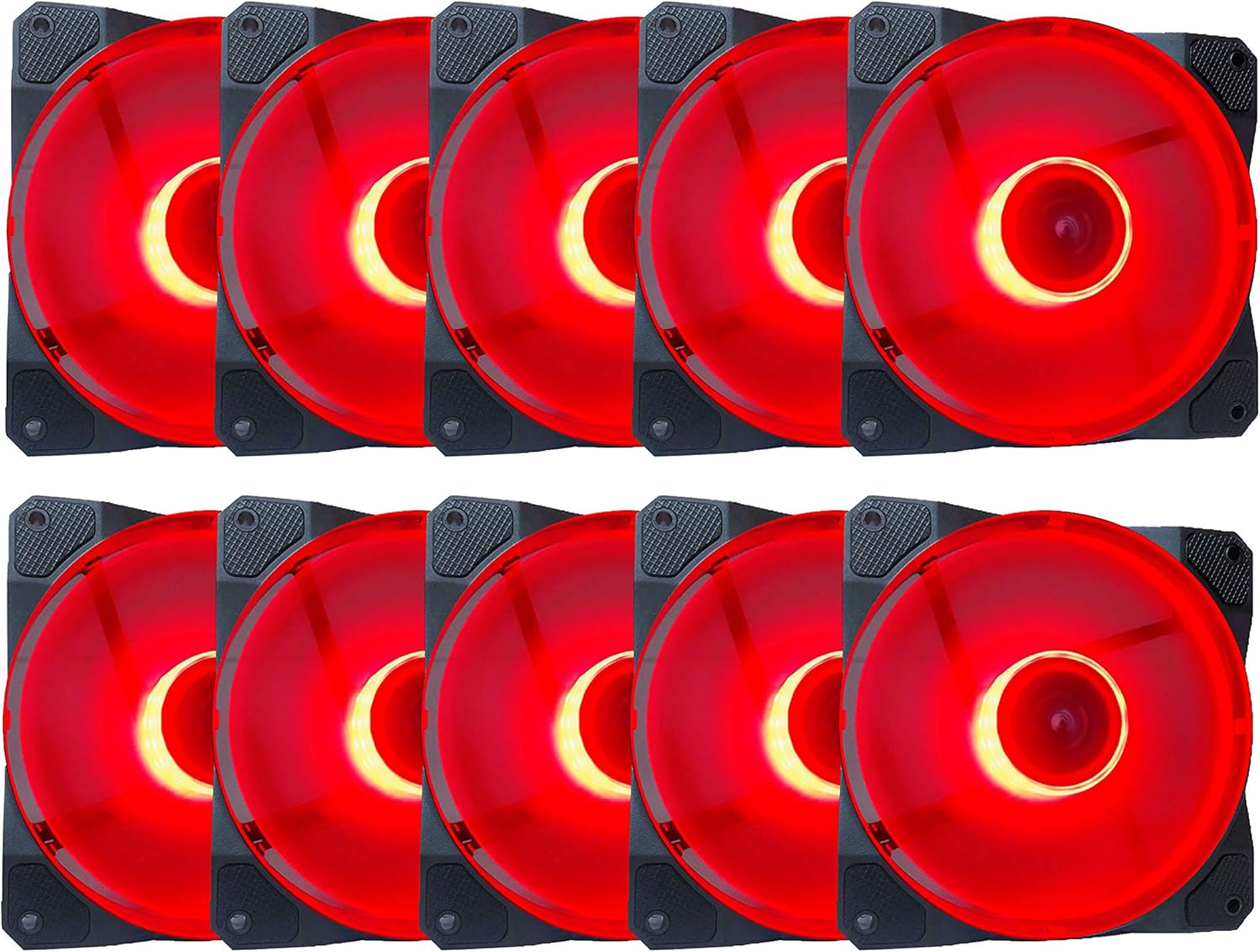 Amazon.com: APEVIA CO1012L-RD Cosmos 120mm Red LED Ultra Silent Case ...