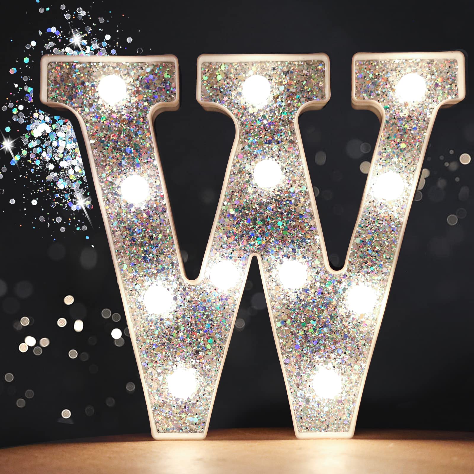 Snapklik.com : LED Marquee Letter Lights, Light Up Silver Letters ...