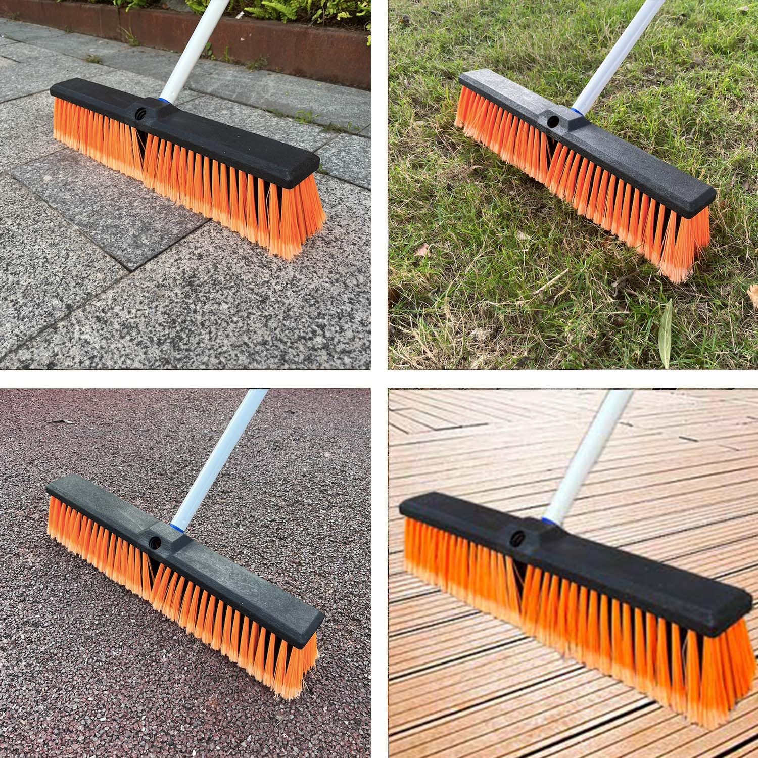 Snapklik.com : 18" Push Broom Outdoor Heavy Duty