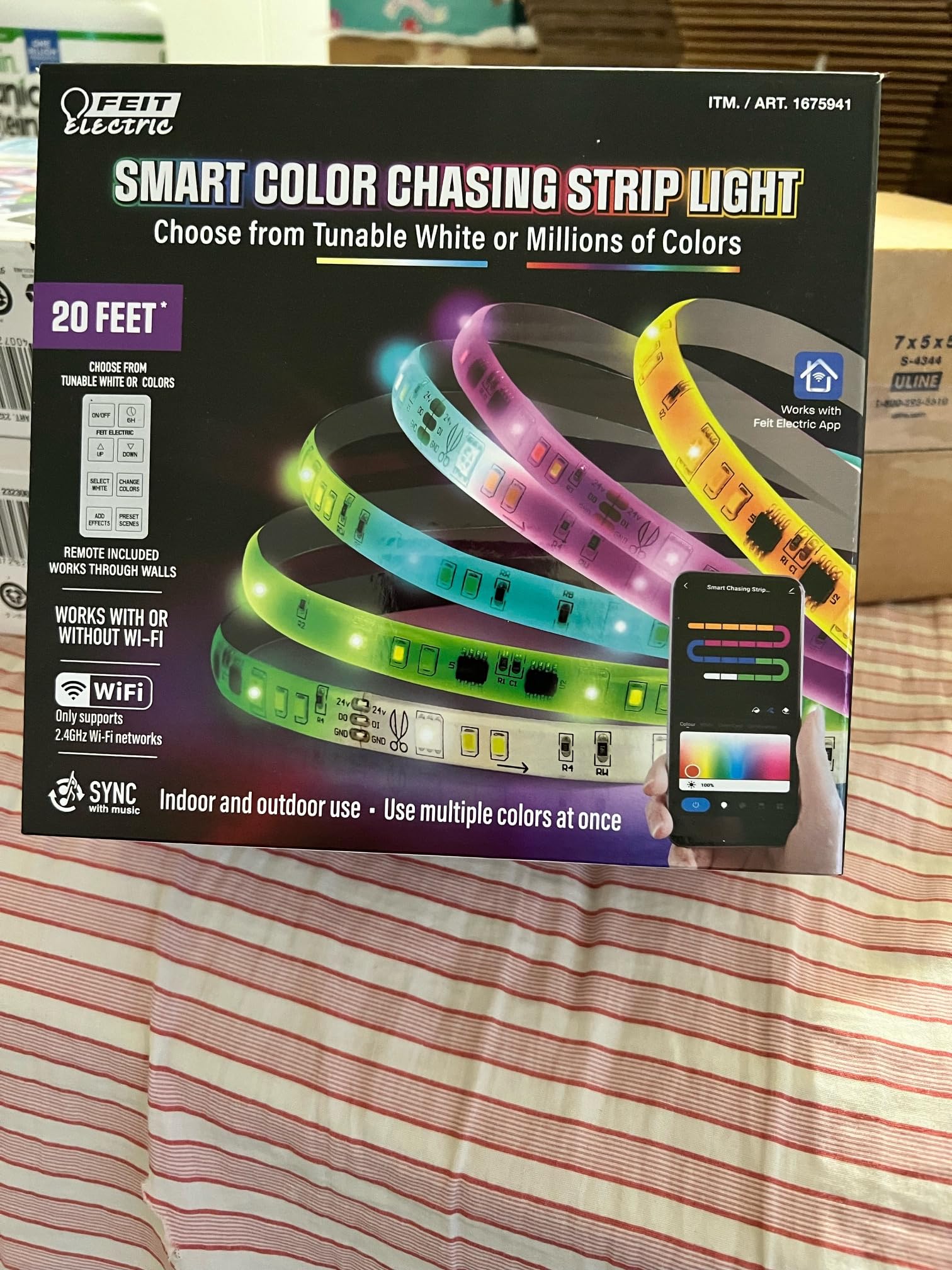 Amazon.com: Feit Electric 20 Feet Smart Color LED Chasing Strip Light
