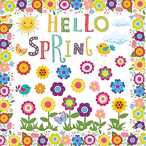 Amazon.com: 96 Pcs Spring Bulletin Decor Flower Board Paper Cutouts ...