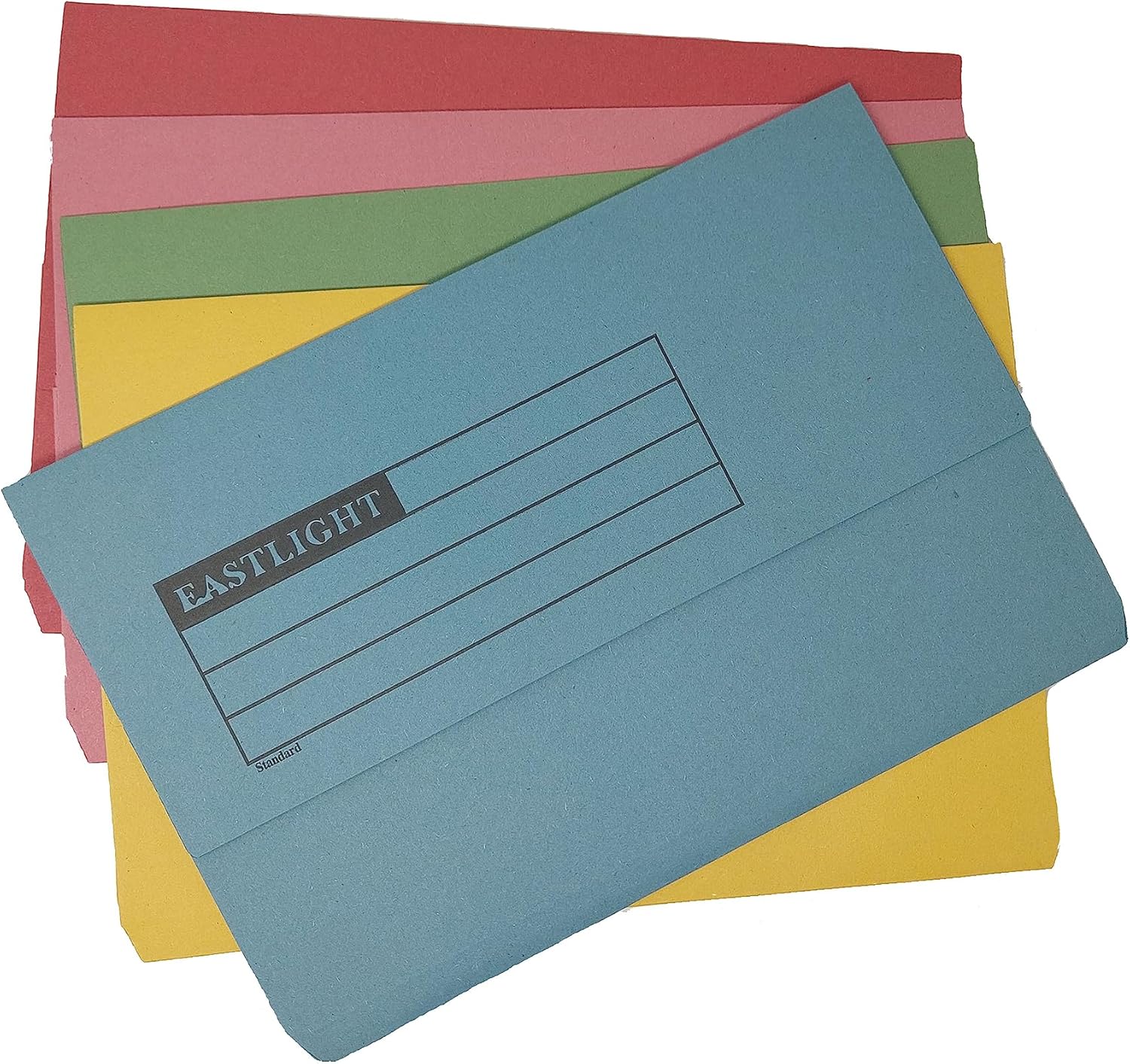 Eastlight Document Wallet Foolscap (Pack 50) Assorted Colours 100% ...