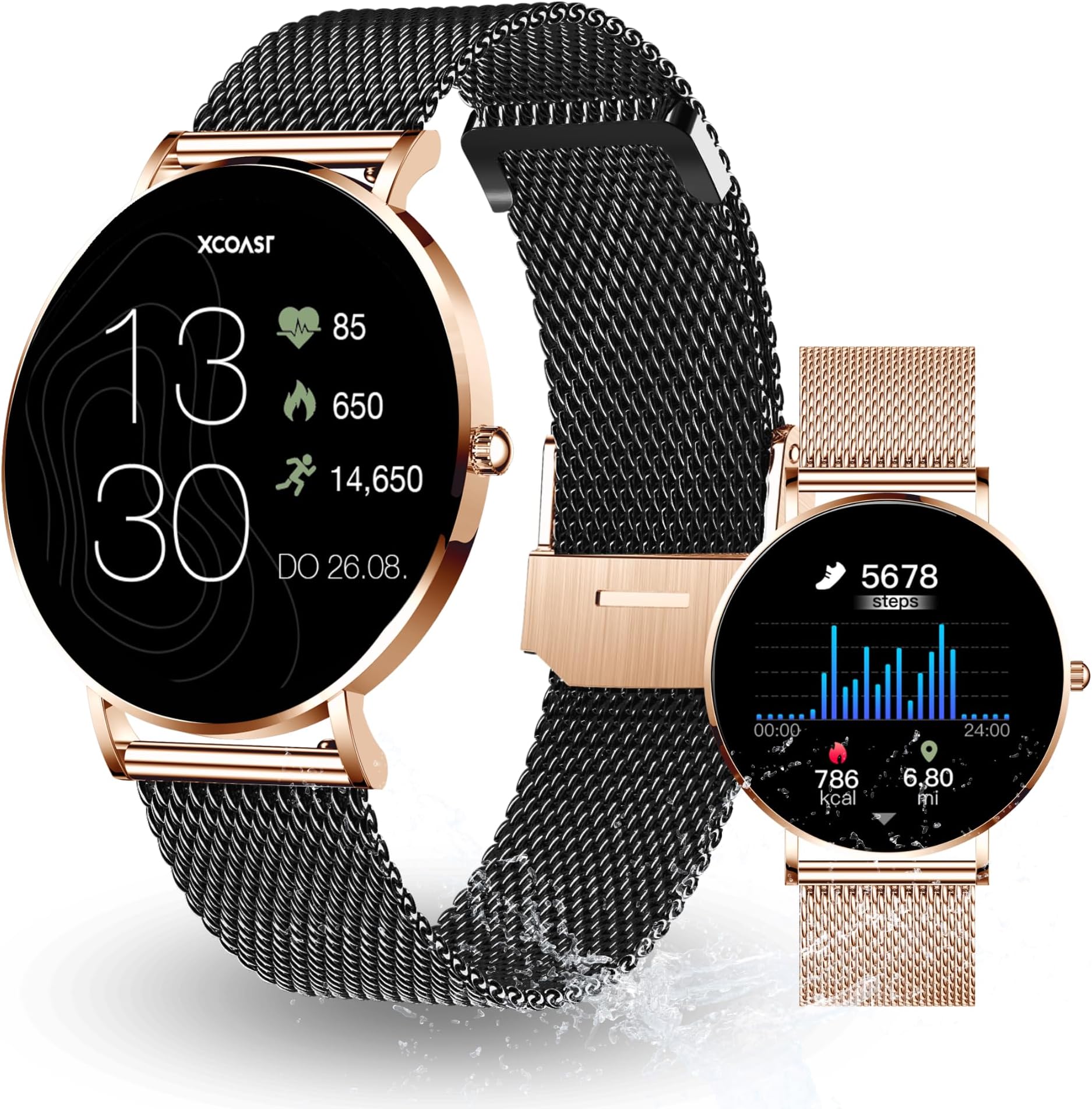 Pireware Harmony 4 Smartwatch Damen Premium Fitnessuhr mit ...