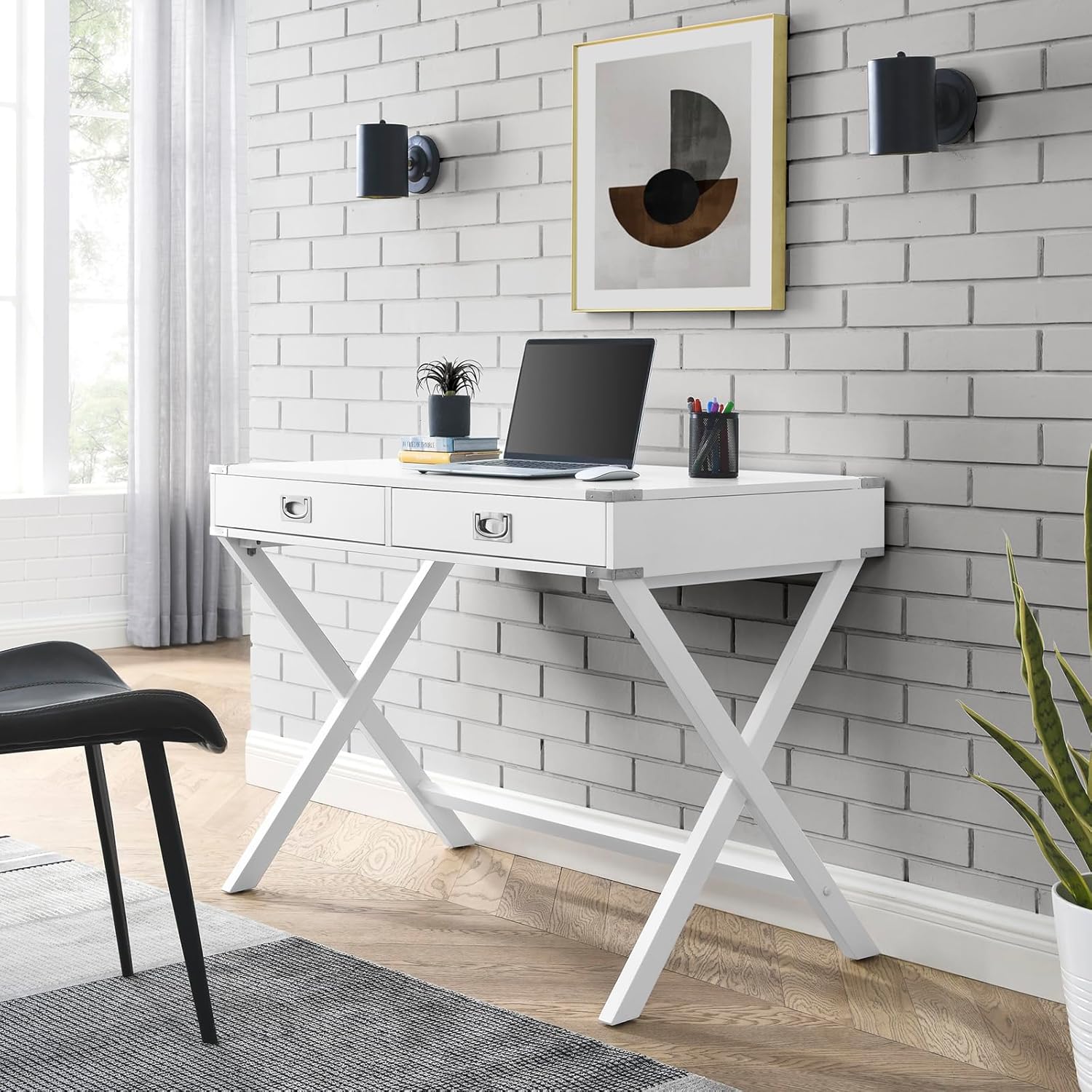 Amazon.com: Computer Desk, Multi-Purpose Office Desk, Simple Style ...
