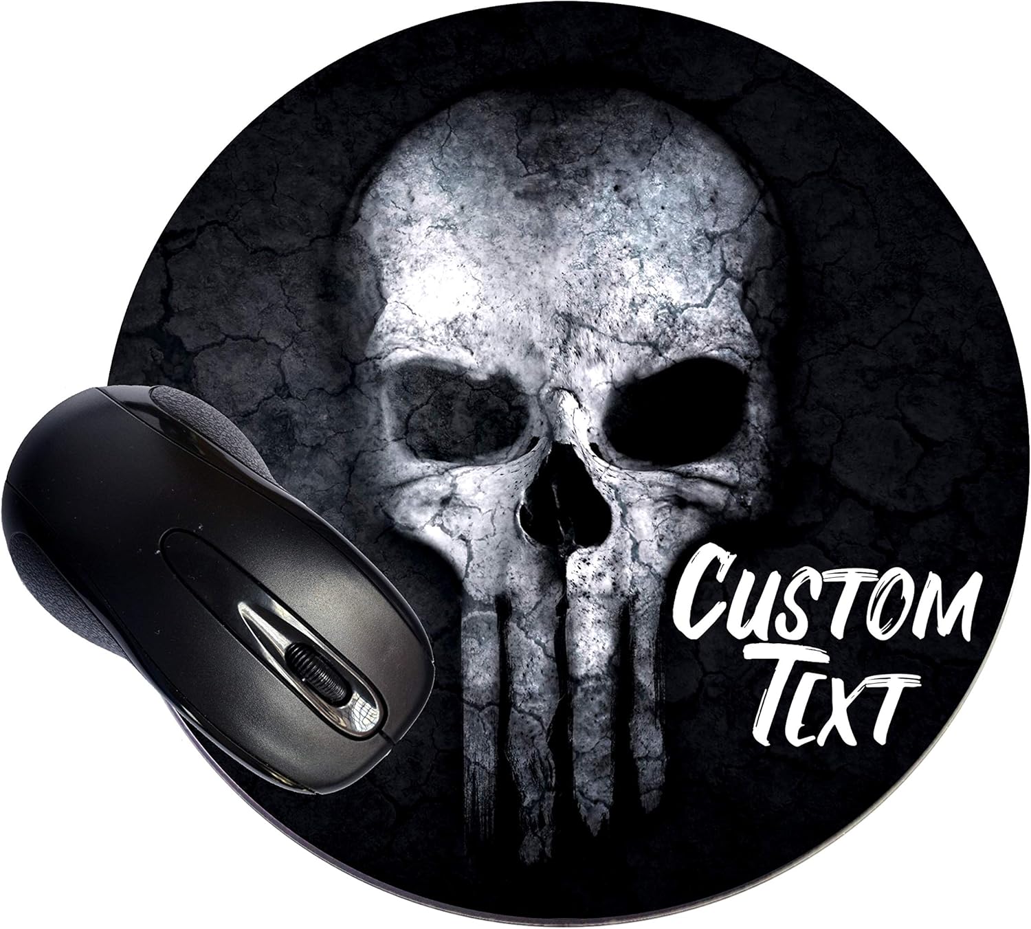 Amazon.com : Grey Grunge Demon Devil Skull Mouse Pad Personalized ...