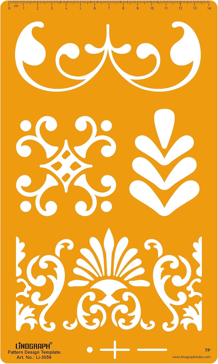 Amazon.com : Linograph Multiple Craft Designing Pattern Template Shapes ...