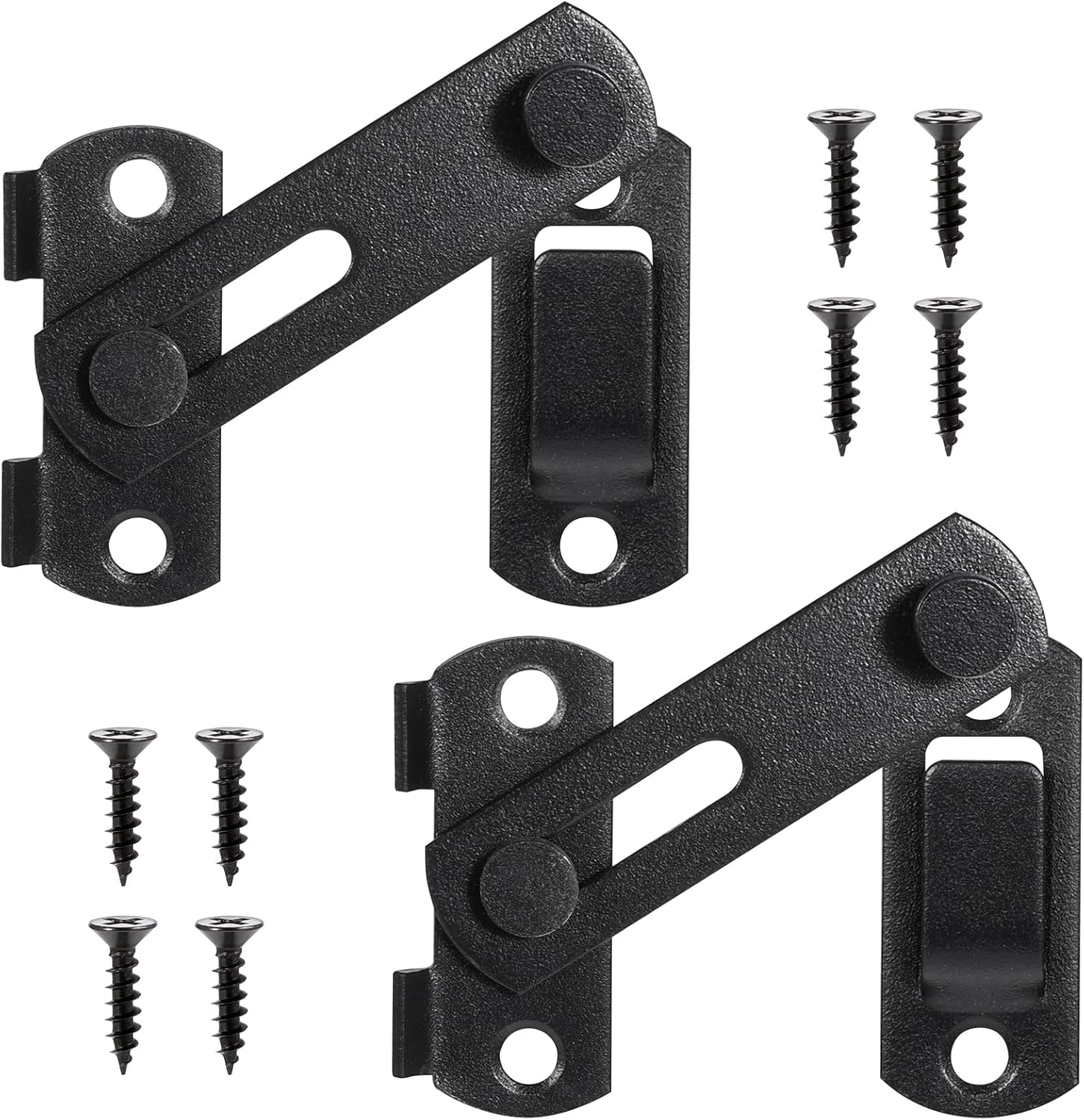 Amazon.com: 2 Pcs Flip Sliding Latch Lock 180 Degree Barn Door Latches ...