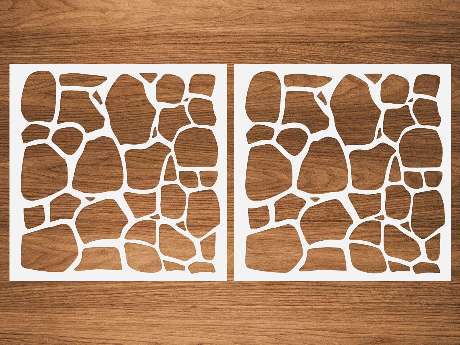 Amazon.com: Stone Stencils, 2 Pcs Sharp Stone Stencils for Painting on ...
