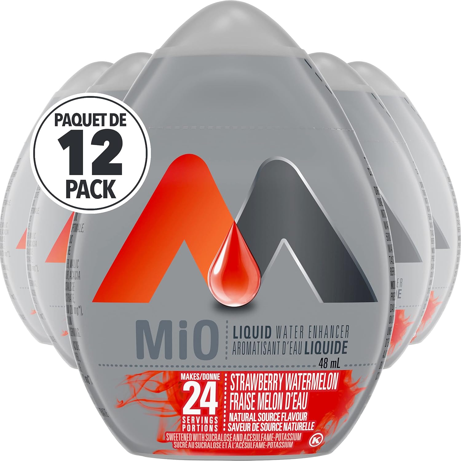 MiO Liquid Water Enhancer, Strawberry Watermelon, 48mL (Pack of 12 ...