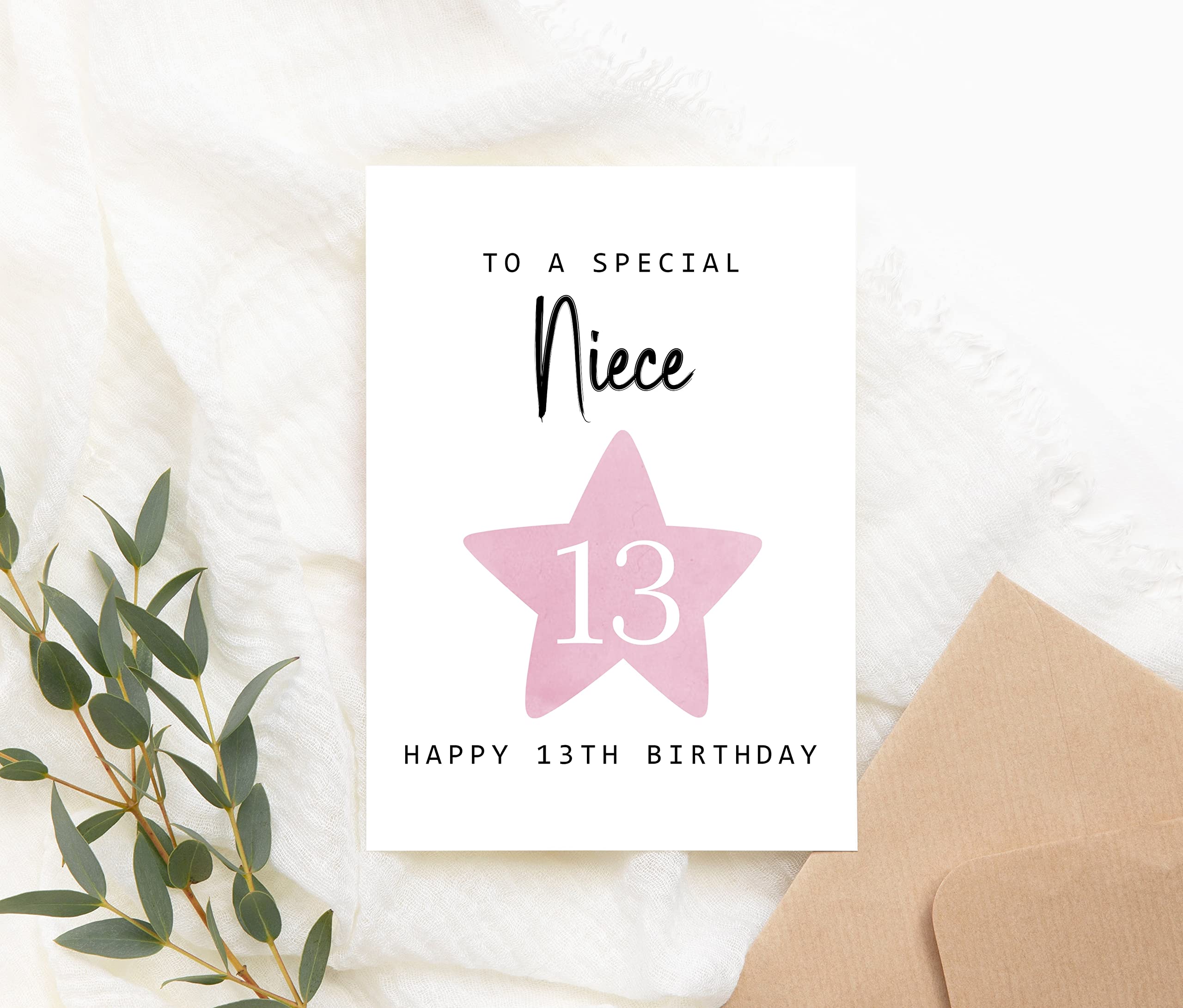 Snapklik.com : To A Special Niece - Happy 13th Birthday Card - Age 13 ...