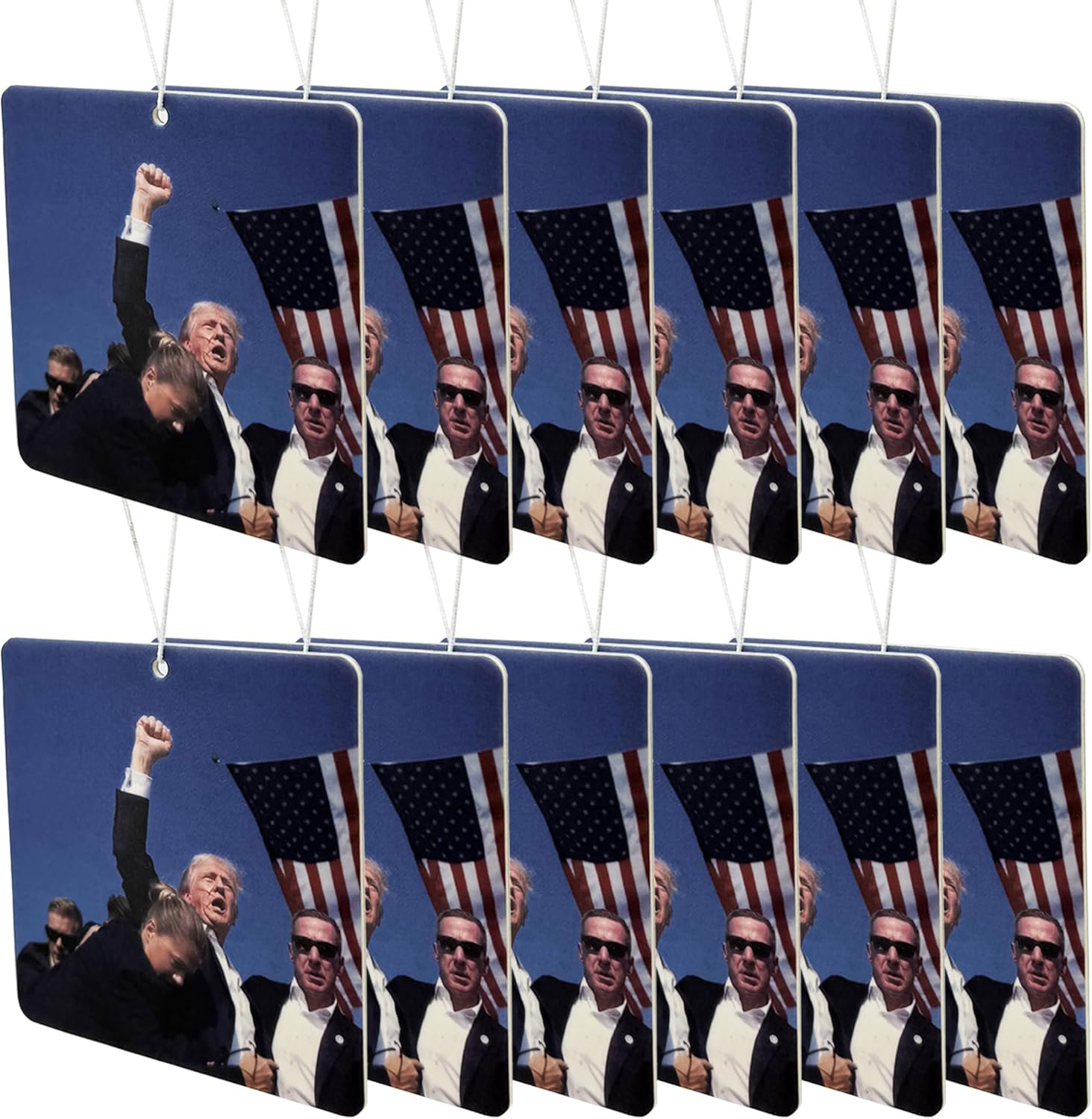 Amazon.com: Trump Fight Car Air Freshener, Patriotic Trump Merchandise ...