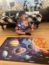 Amazon.com: Jumbo Floor Puzzle for Kids Ages 4-8,Solar System Jigsaw ...