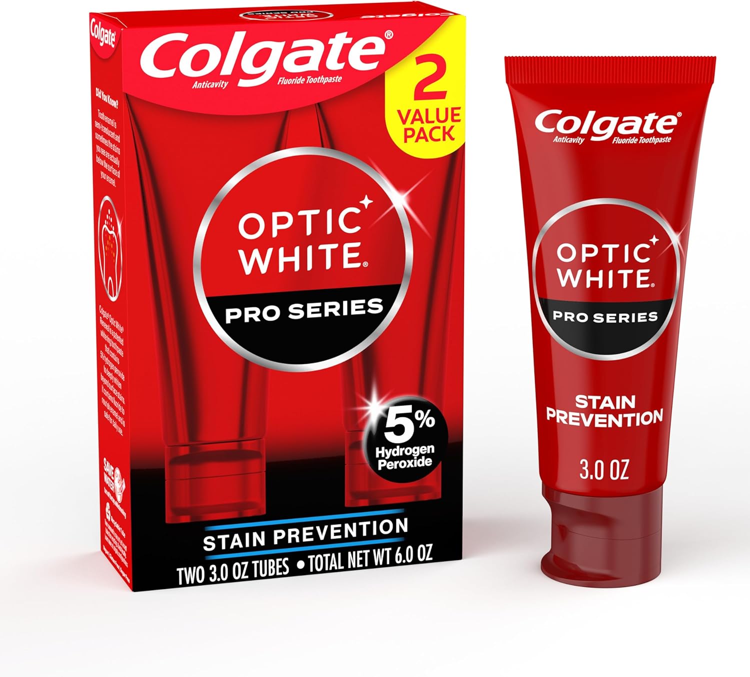 Colgate Optic White Pro Series Whitening Toothpaste with 5% Hydrogen ...