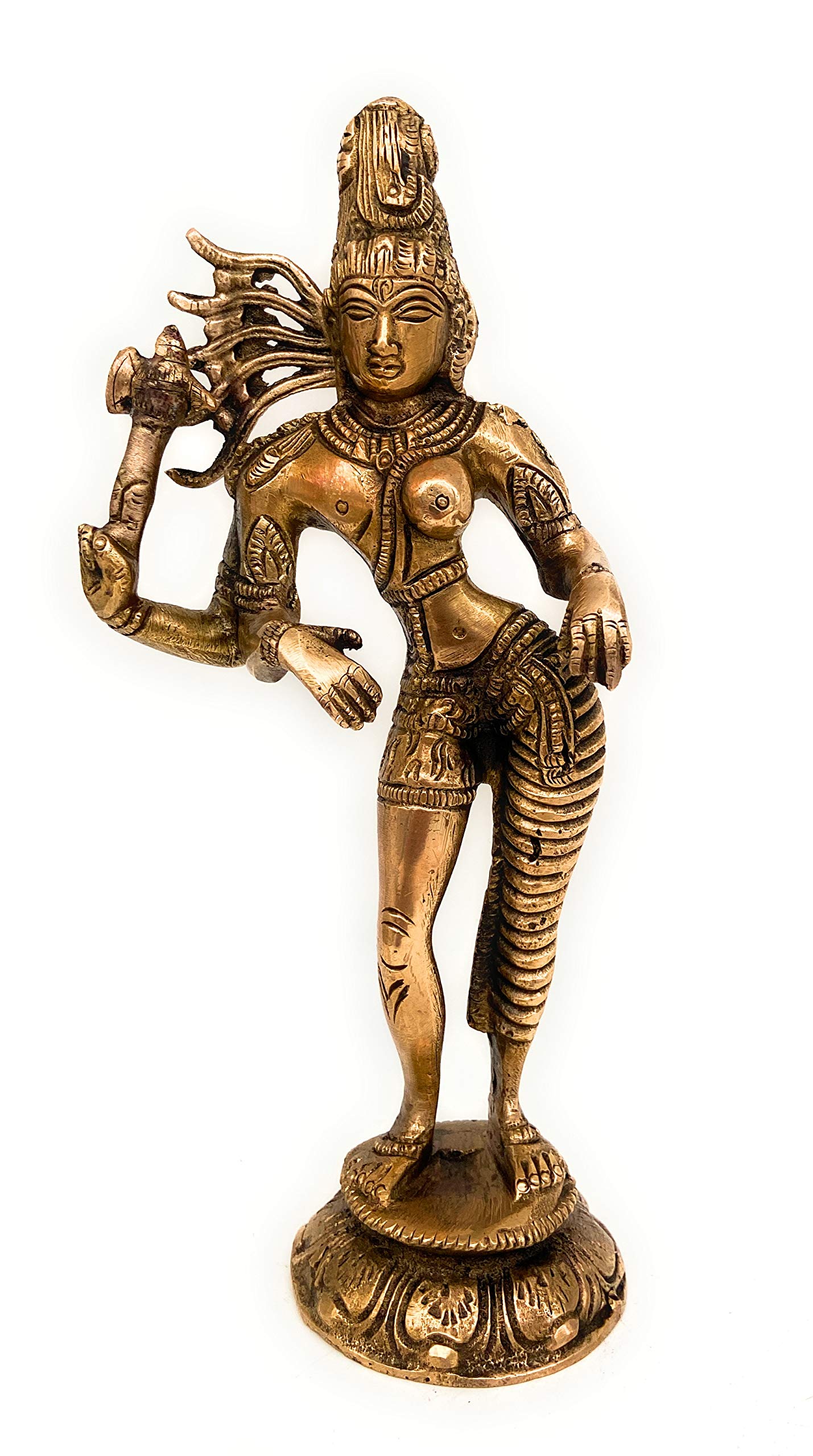 Buy Bhunes Brass Ardhanarishvara | Ardhnarishwar Statue | Ardhnari ...