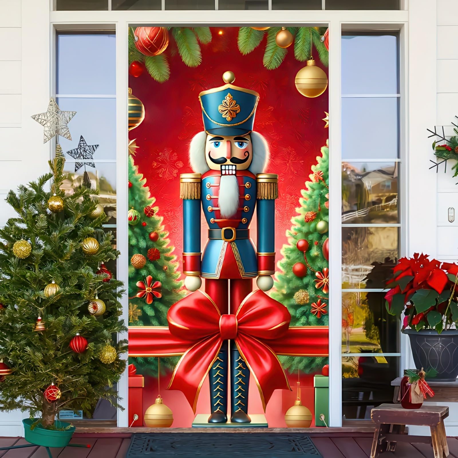Amazon.com : Nutcrackers Christmas Decorations Door Cover Candy ...