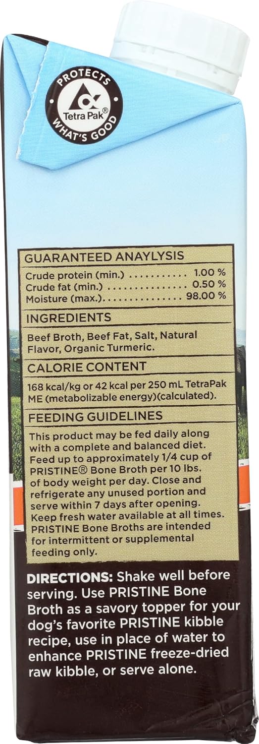 Castor Pollux Alimento líquido para perros Pristine Grass Fed Beef Bone ...