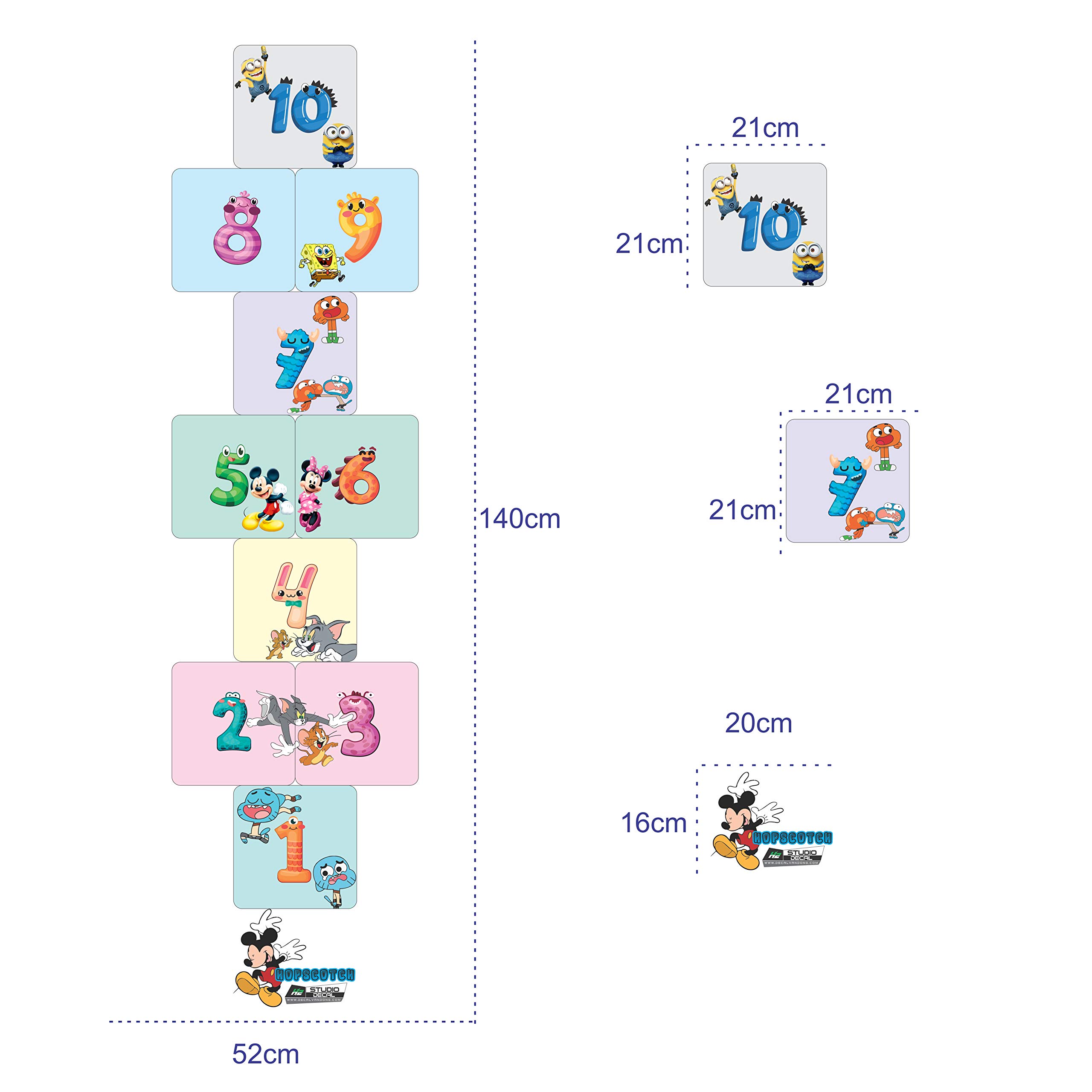 Buy Classroom Decor Sensory Path Decals for Floor & Wall - Funny Number ...