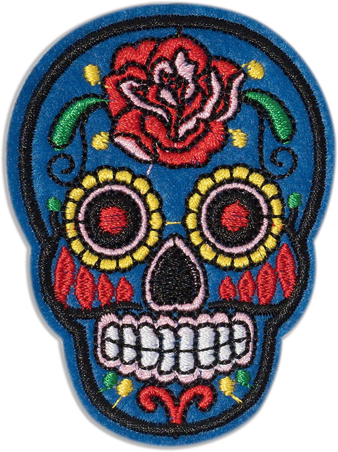 Amazon.com: Blue Skeleton Iron on Patch for Pets Kids Women Mens Clothing Jean Jackets Caps Bags ...