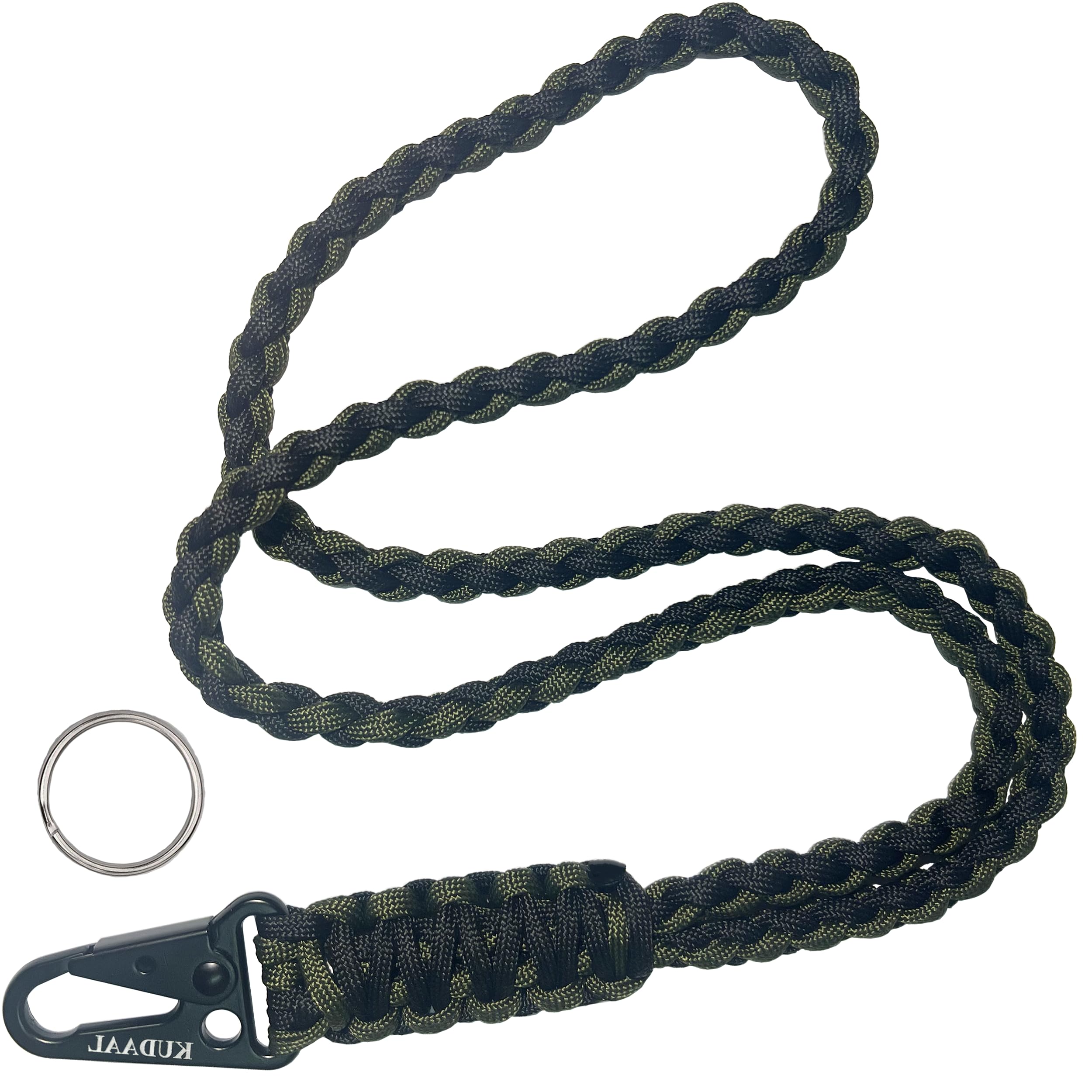 Amazon.com: KUDAAL Paracord Lanyard Keychain Heavy Duty Lanyard Braided ...