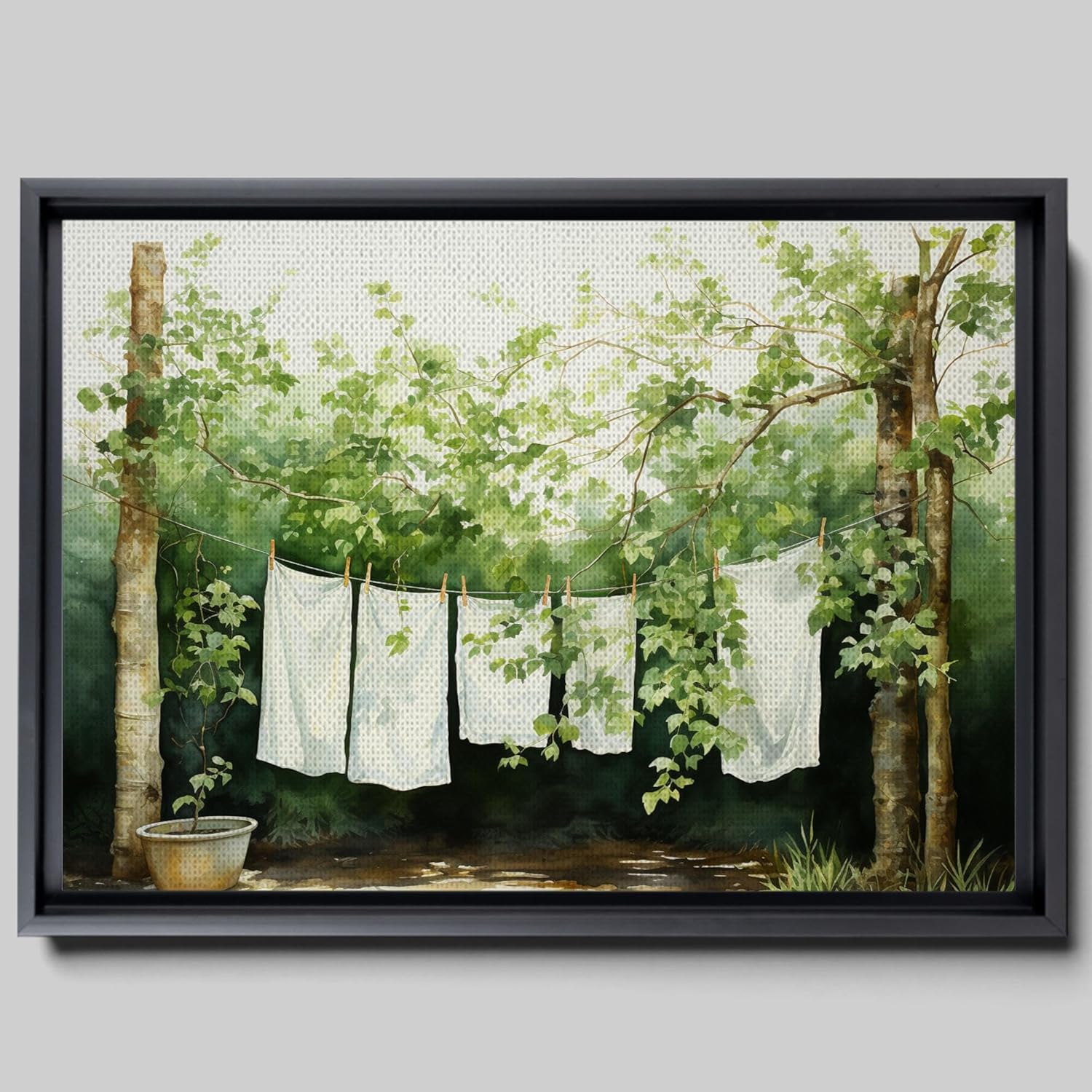 Amazon.com: Clothesline Wash, Wash on Line, Clean Laundry, Farm House ...