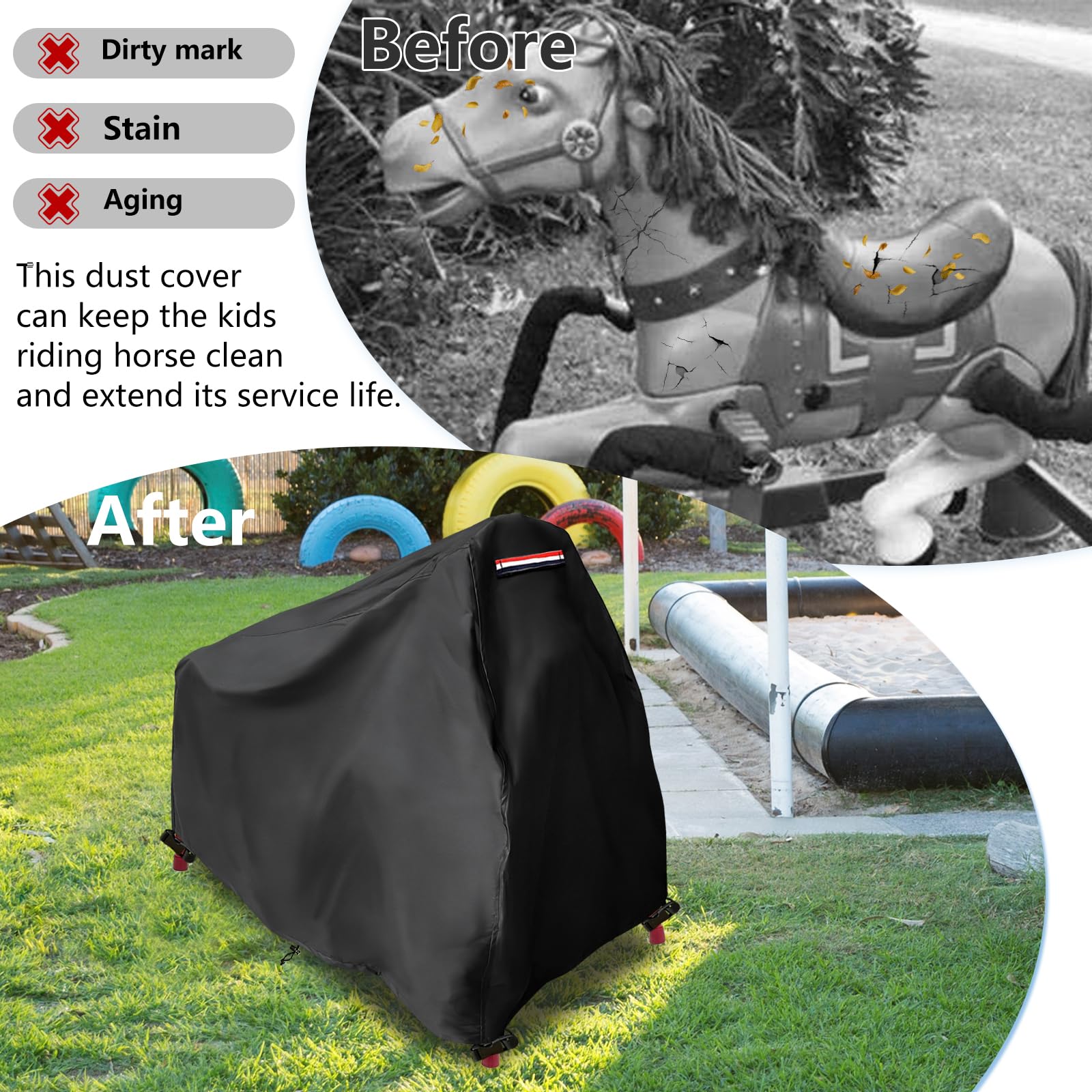 Black Radio Flyer Horse