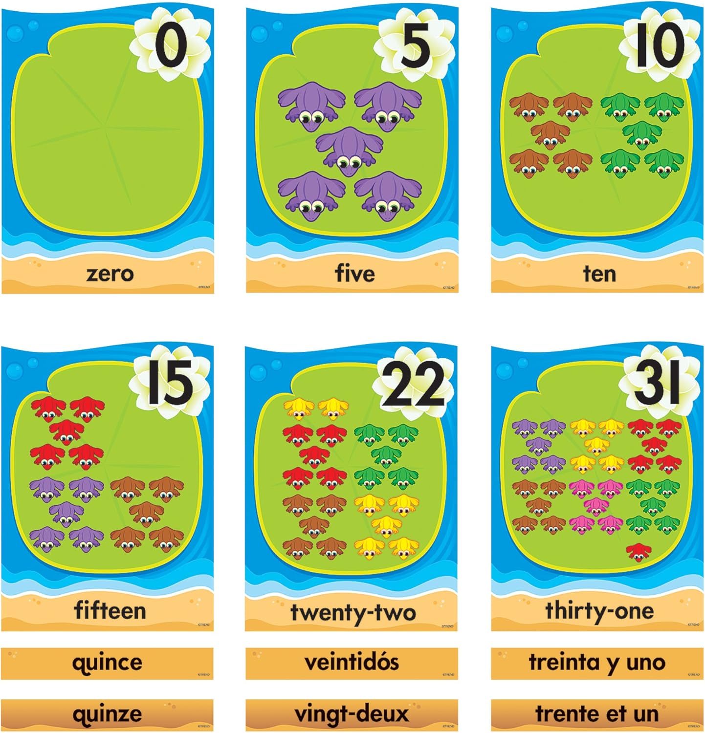 Amazon.com: Lily Pad Counting Line 0-31 Letter and Number Set : Office ...