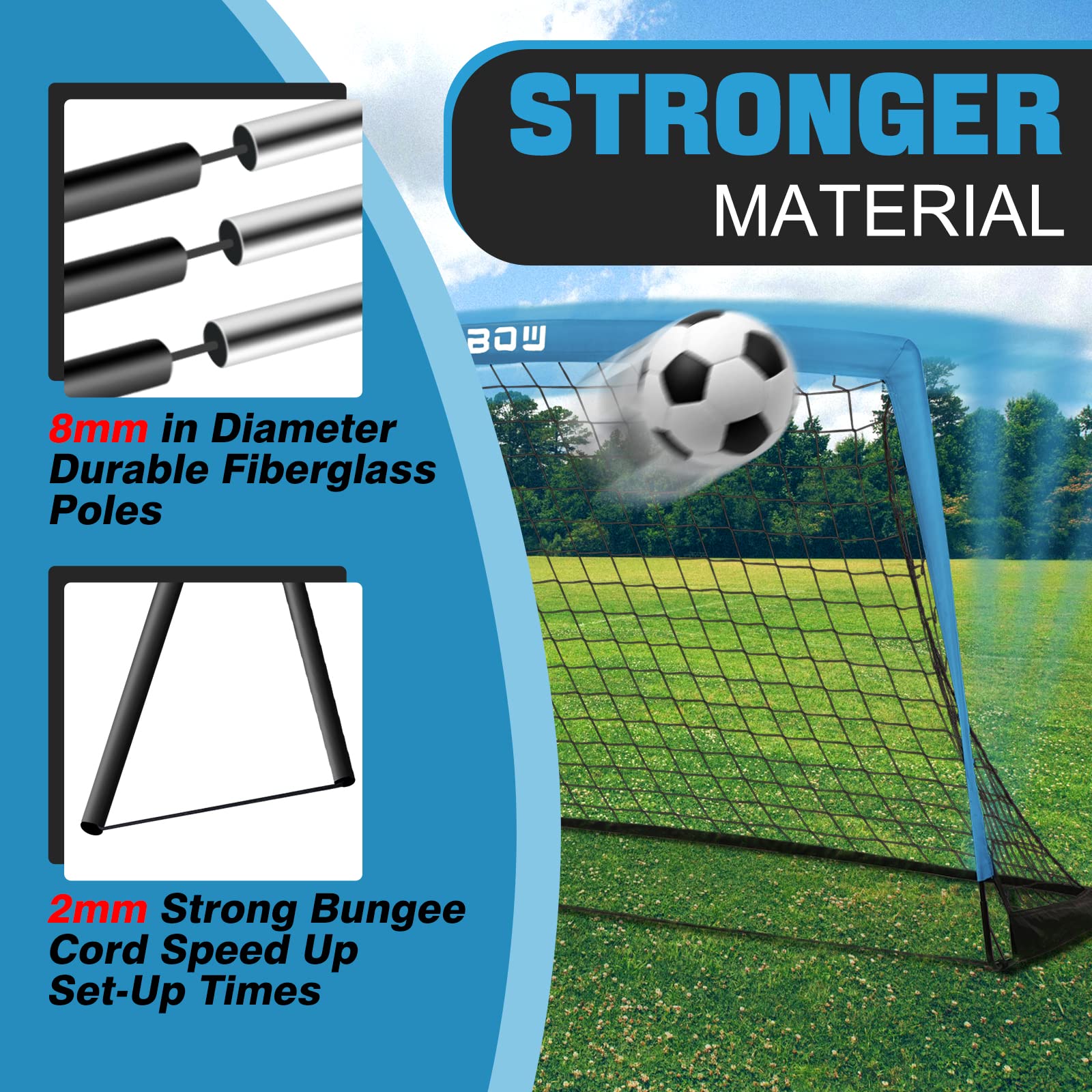 Snapklik.com : RUNBOW 5x3 Ft Portable Kids Soccer Goal For Backyard ...