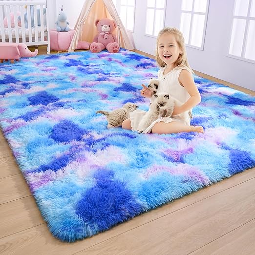 Amazon.com: AROGAN Soft Rainbow Area Rugs for Girls Room 4x6 Feet ...