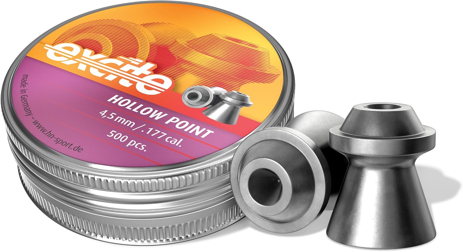 Excite Hollow Point .177/4.5mm airgun pellets from H&N Sport : Amazon ...