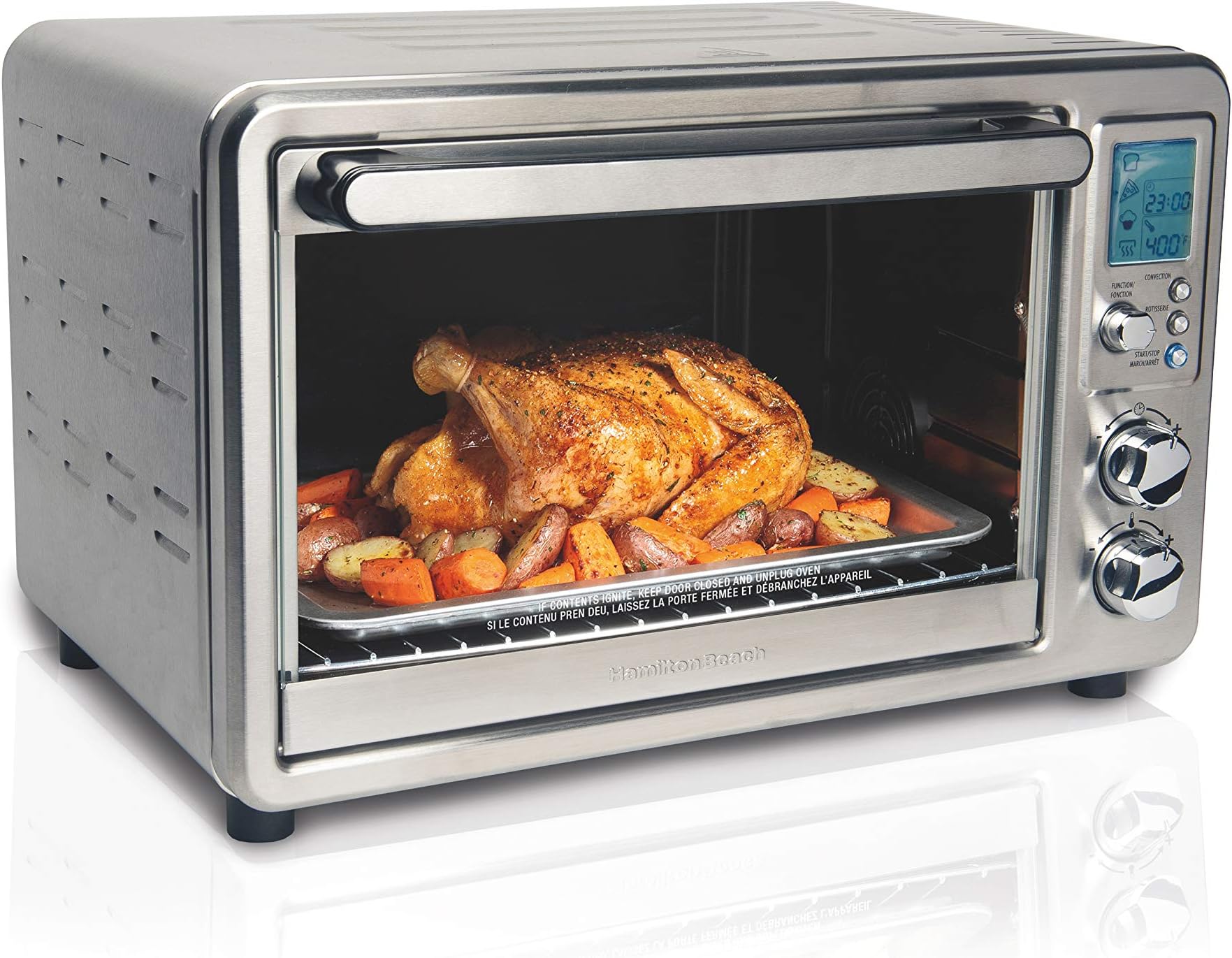Amazon.com: Hamilton Beach Professional Sure-Crisp Digital Toaster Oven ...