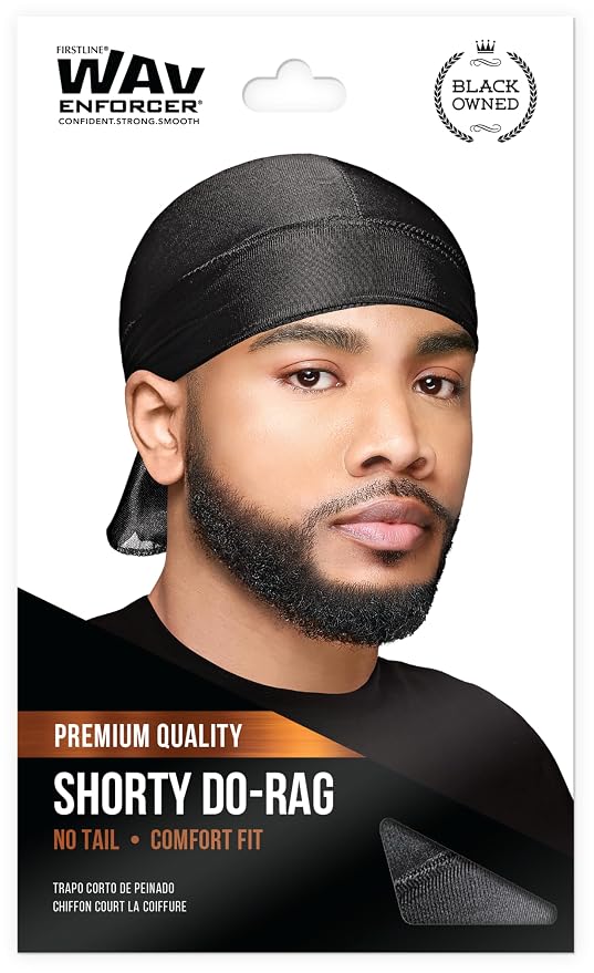 Amazon.com: WAV ENFORCER Shorty Do-Rag Black : Beauty & Personal Care