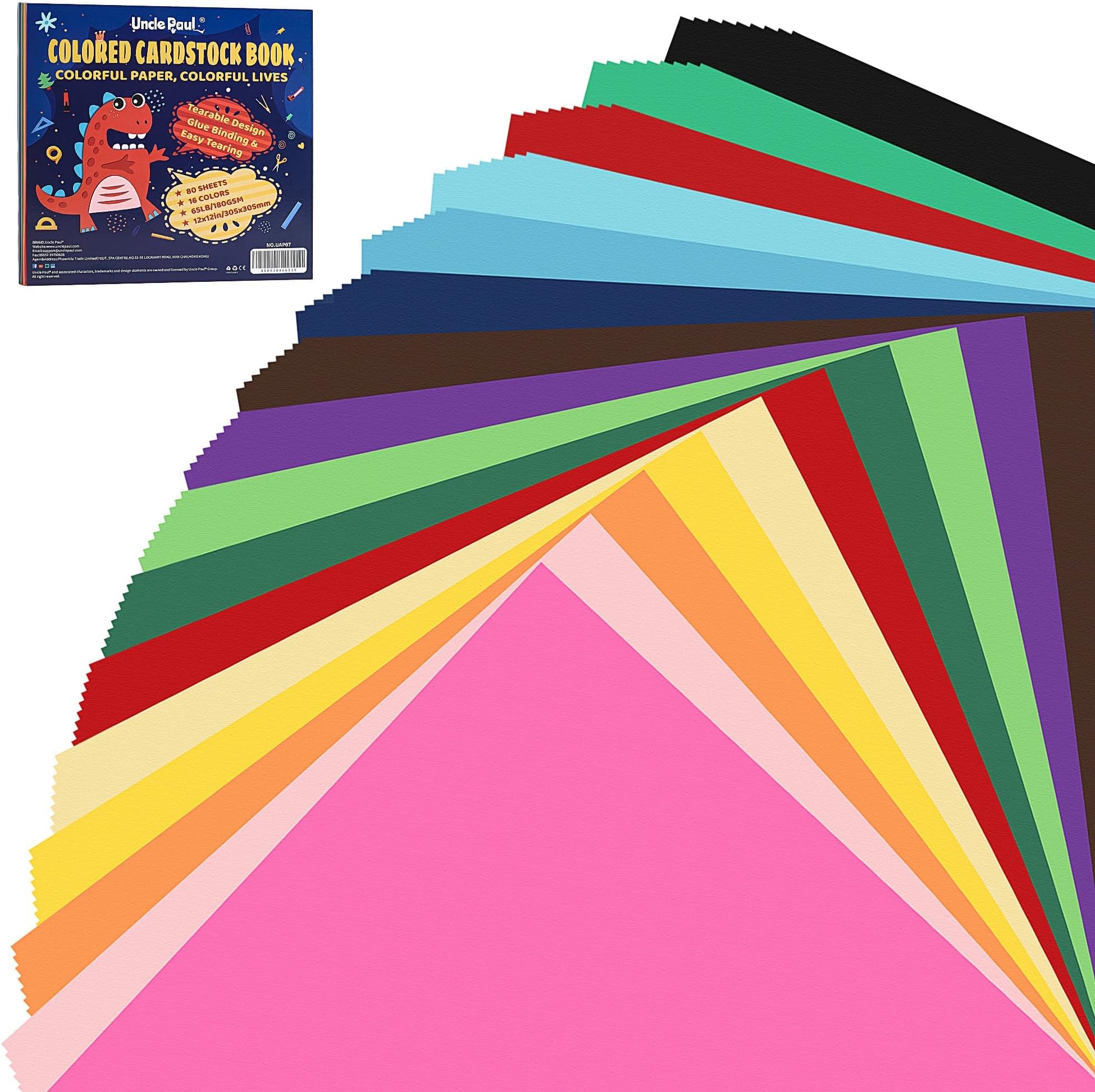 Amazon.com : MCPINKY 100 Sheets Colored Cardstock, 8.5 x 11 Inches ...