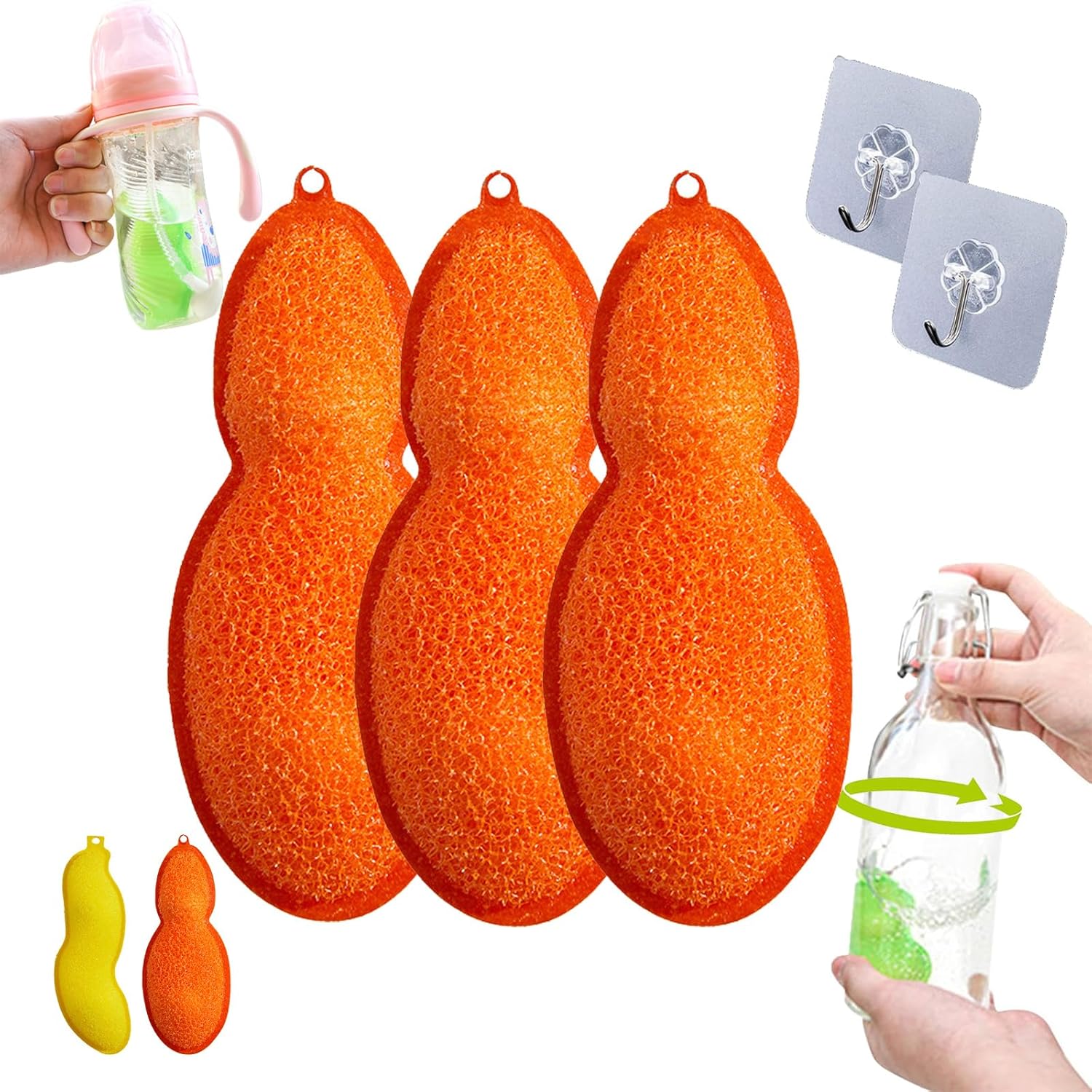 Amazon.com: Magic Beans Bottle Cleaner, Bean Bottle Cleaning Sponge ...