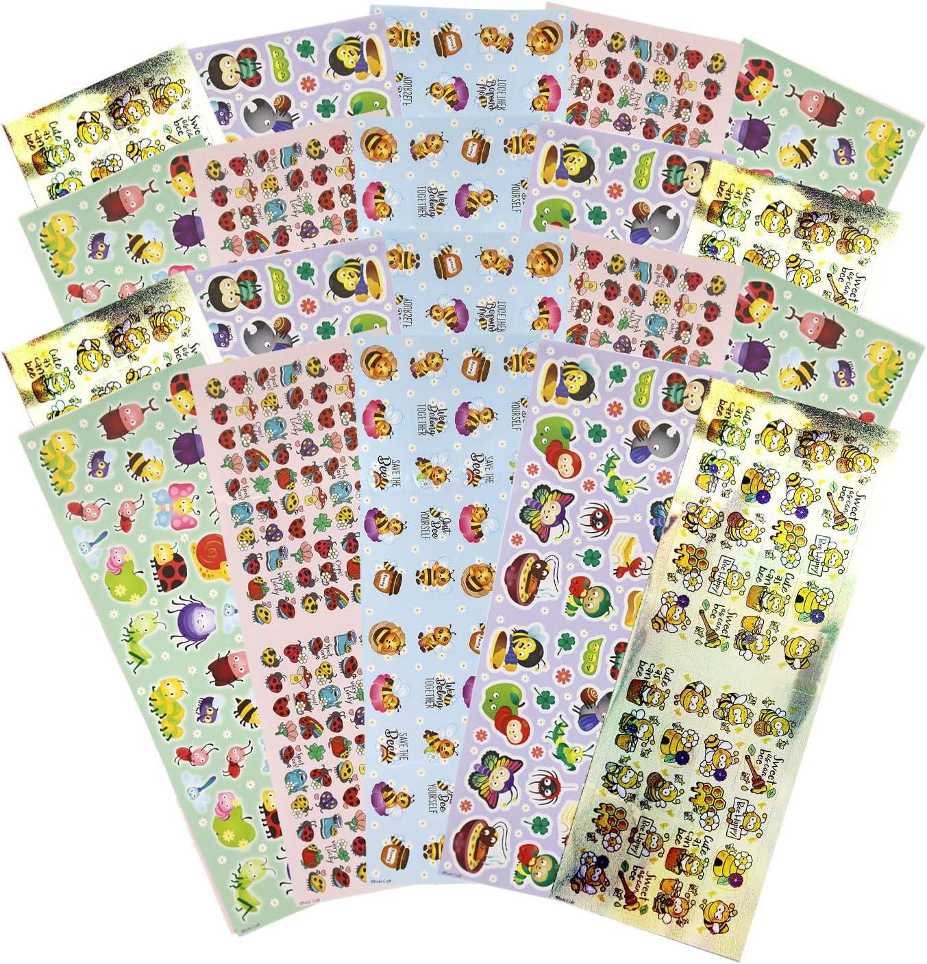 Amazon.com: VKPI 1200 Count Stickers for Kids, Insect Butterfly Bees ...