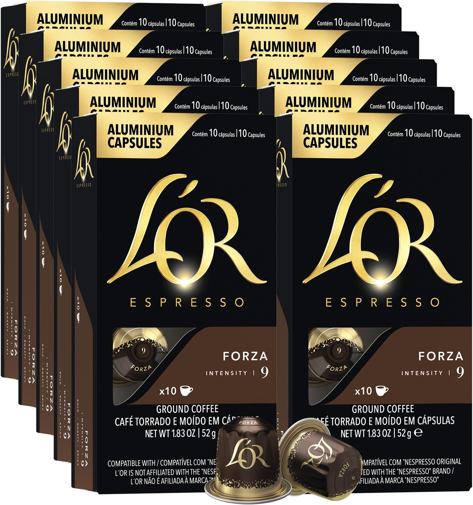 Amazon.com: L'OR Espresso Capsules, 100 Count Forza, Single-Serve ...