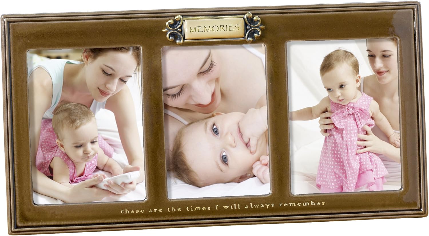 Amazon.com - Grasslands Road New Beginnings Frame, Brown Ceramic Frame ...