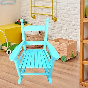 Amazon.com: Child's Rocking Chair Solid Wood Kids Rocking Chair,Wooden ...